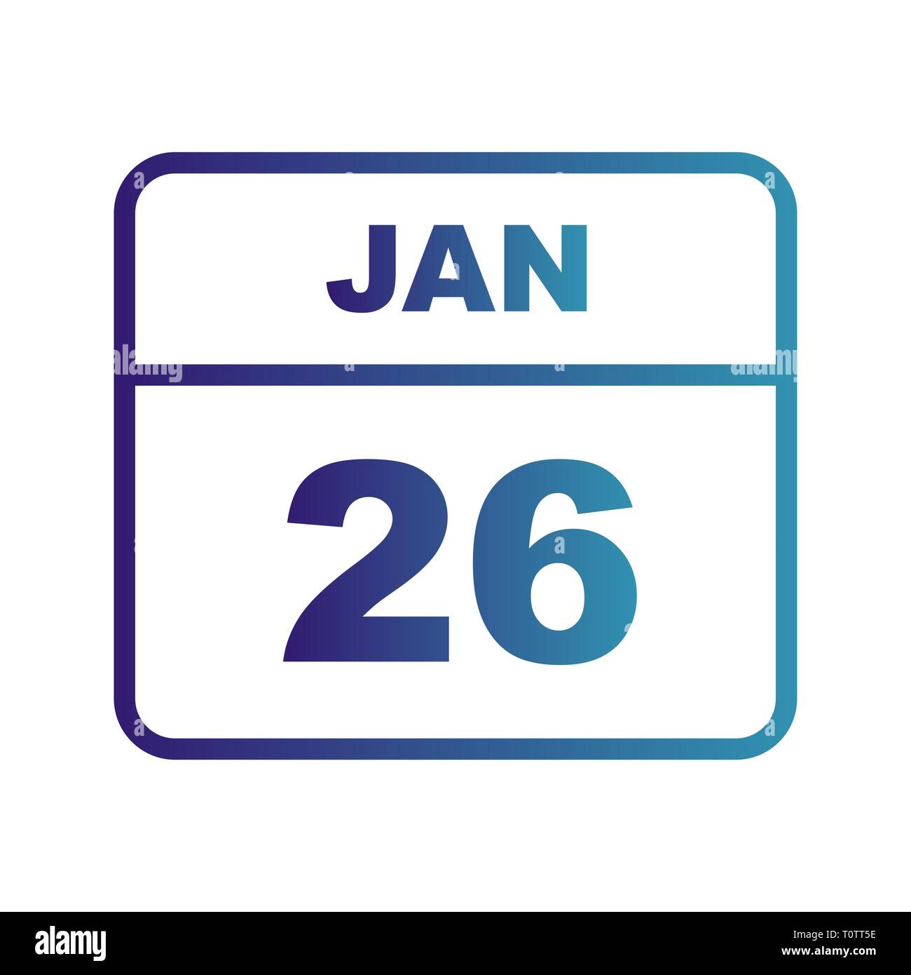 January 26th Date on a Single Day Calendar Stock Photo - Alamy