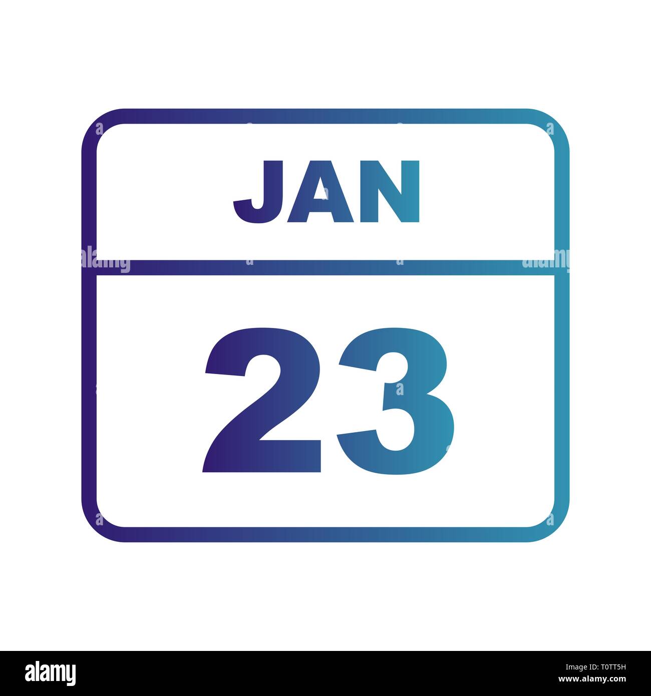 January 23rd Date on a Single Day Calendar Stock Photo - Alamy