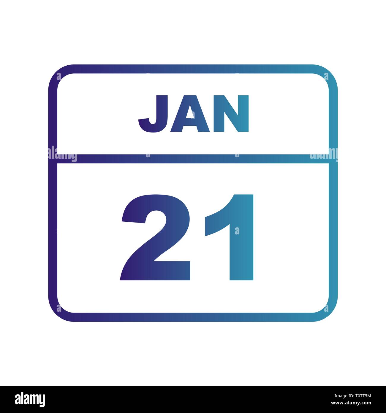 21 january calendar Cut Out Stock Images & Pictures - Alamy