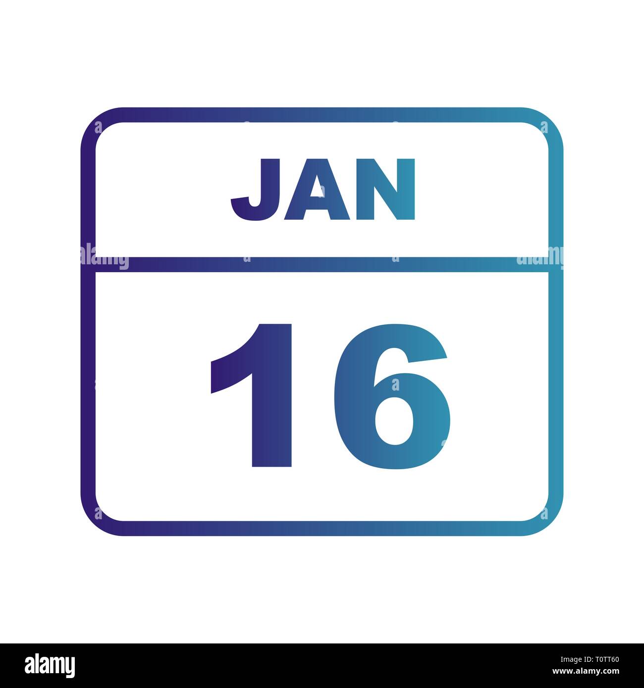 January 16th Date on a Single Day Calendar Stock Photo - Alamy