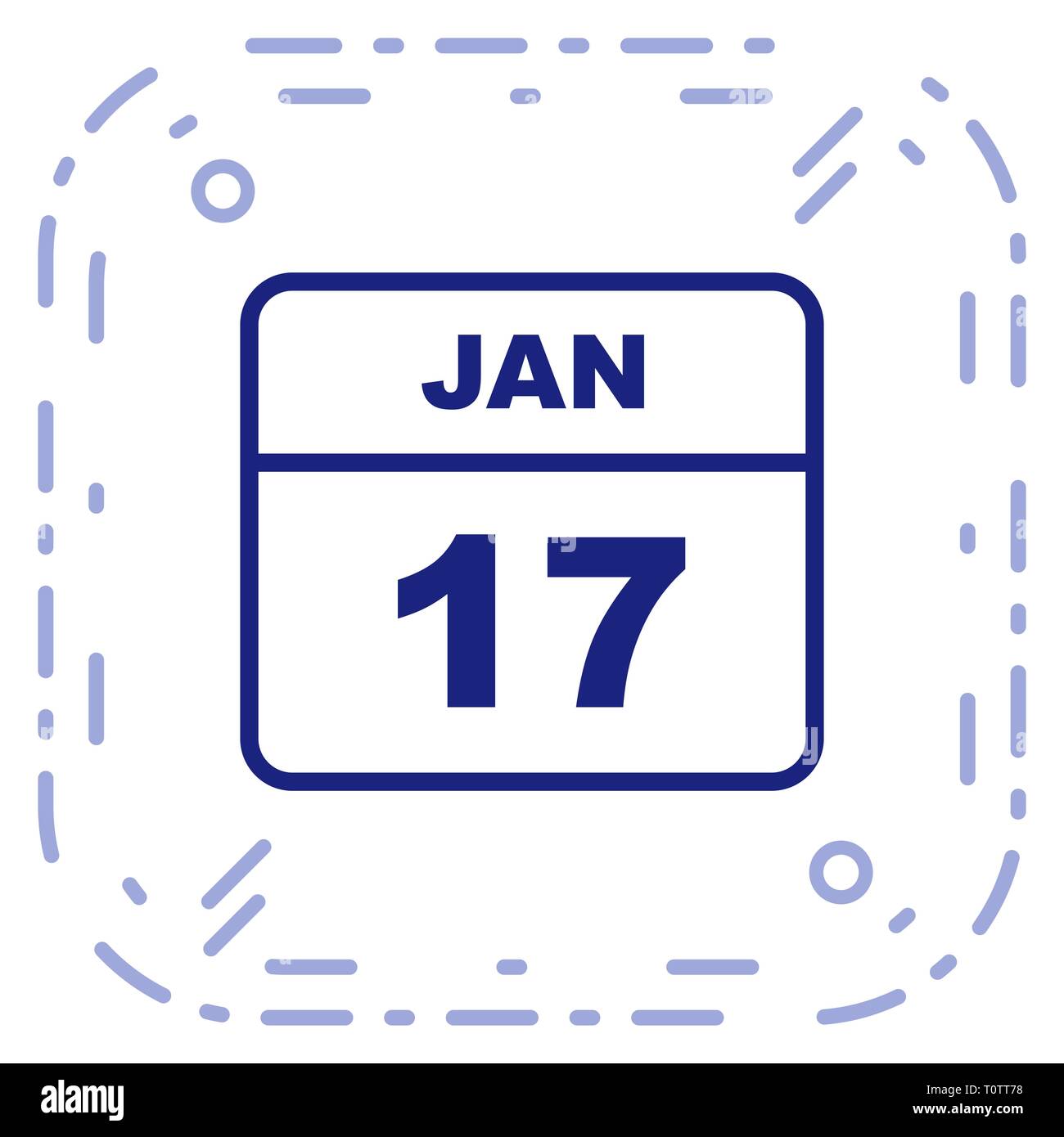 January 17th Date on a Single Day Calendar Stock Photo - Alamy