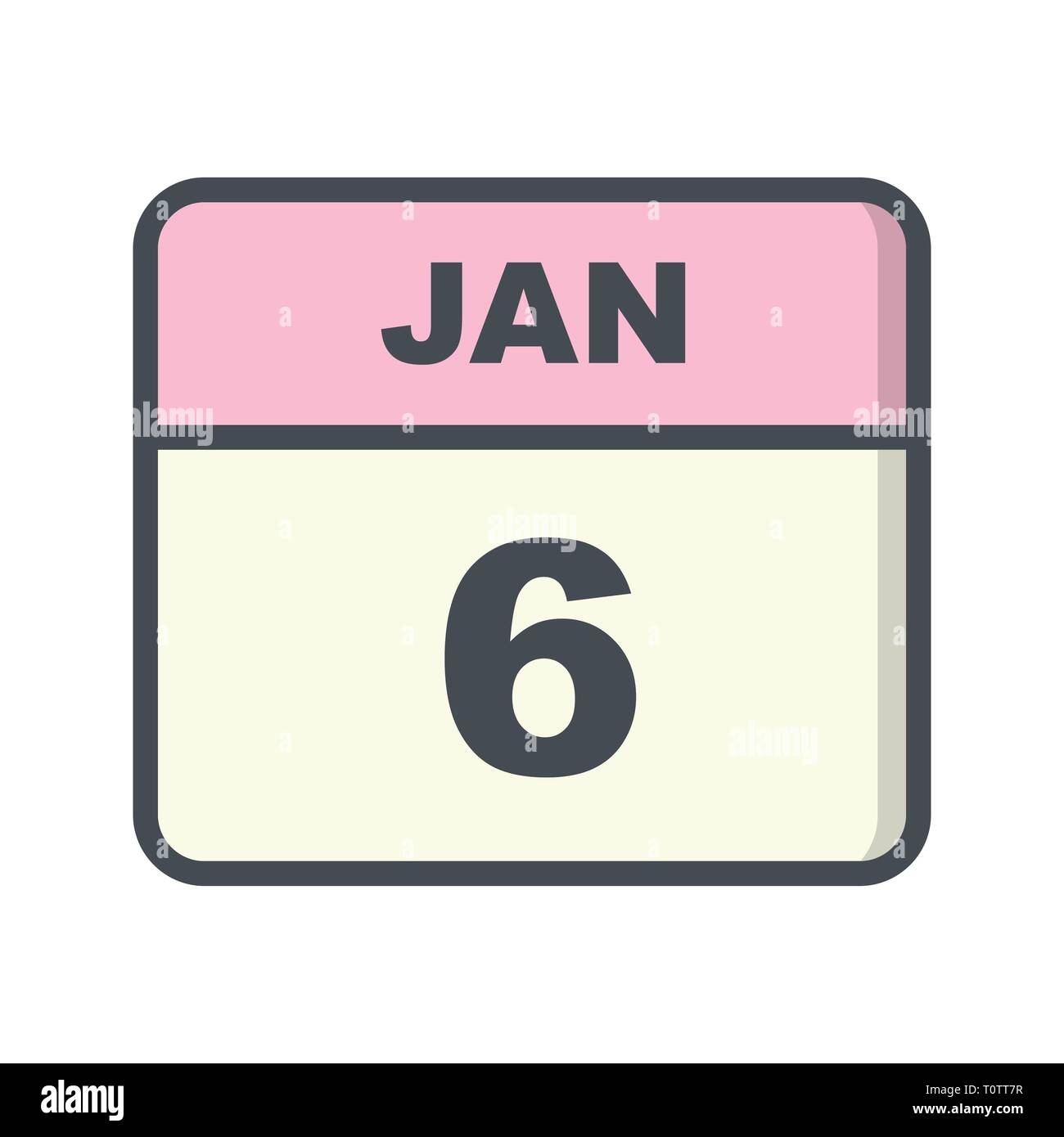 January 6th day month calendar hi-res stock photography and images - Alamy