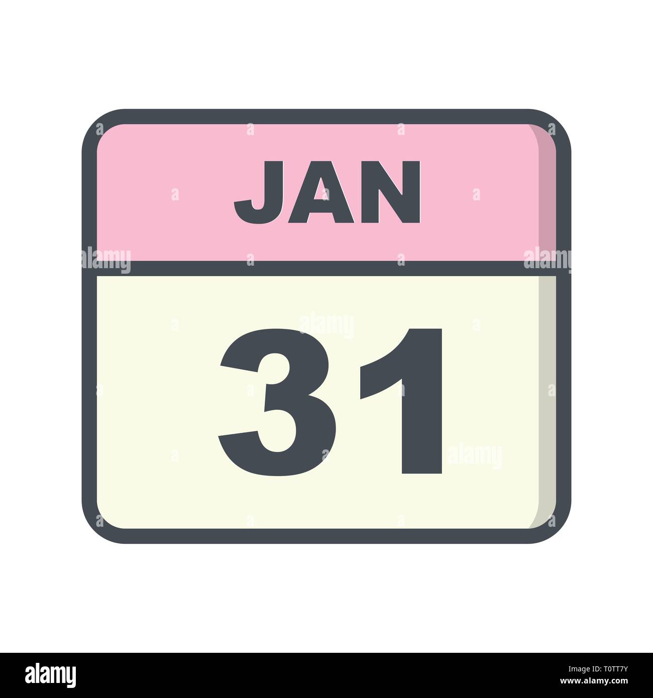 January 31st Date on a Single Day Calendar Stock Photo - Alamy