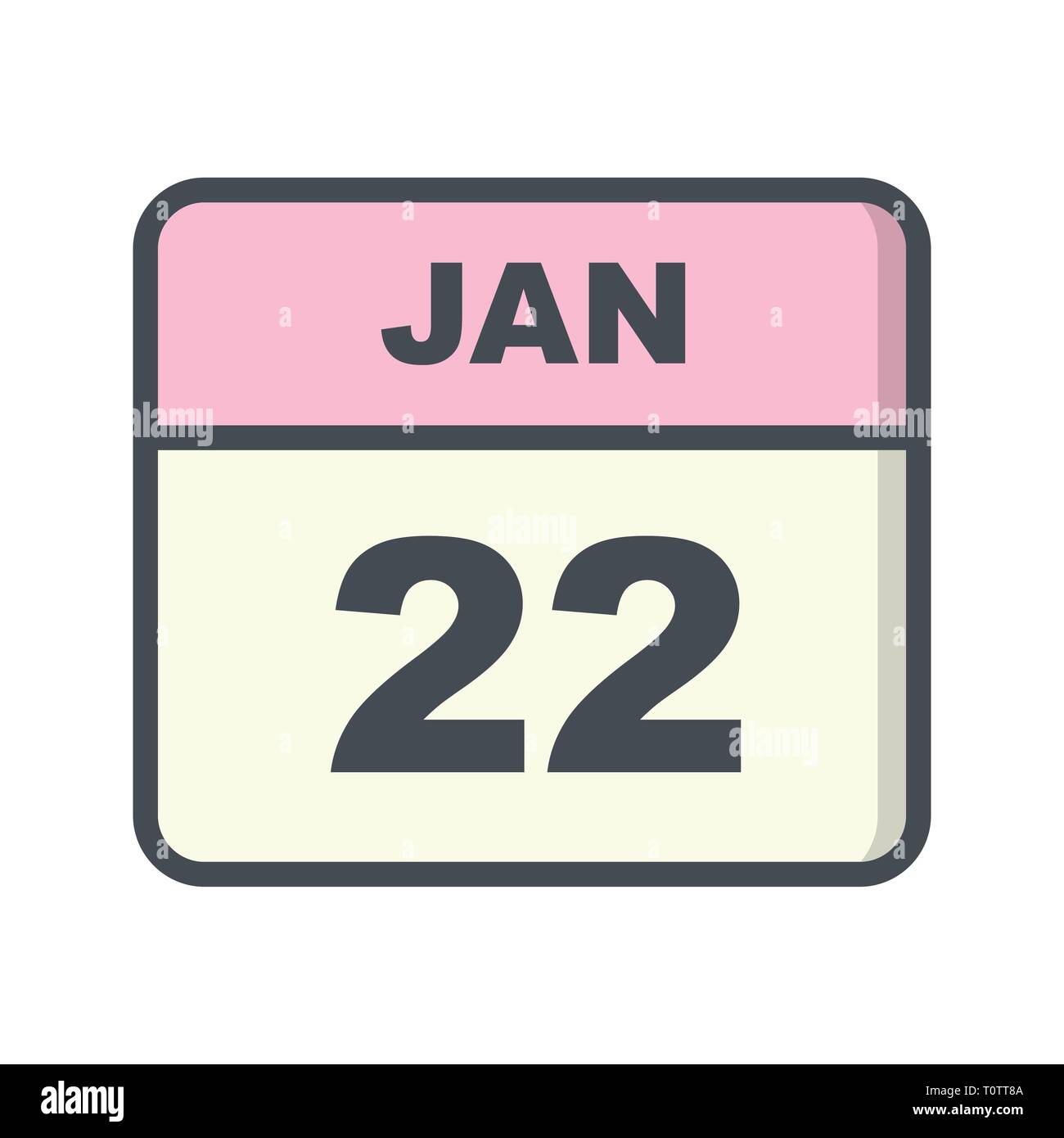January 22nd Date on a Single Day Calendar Stock Photo - Alamy
