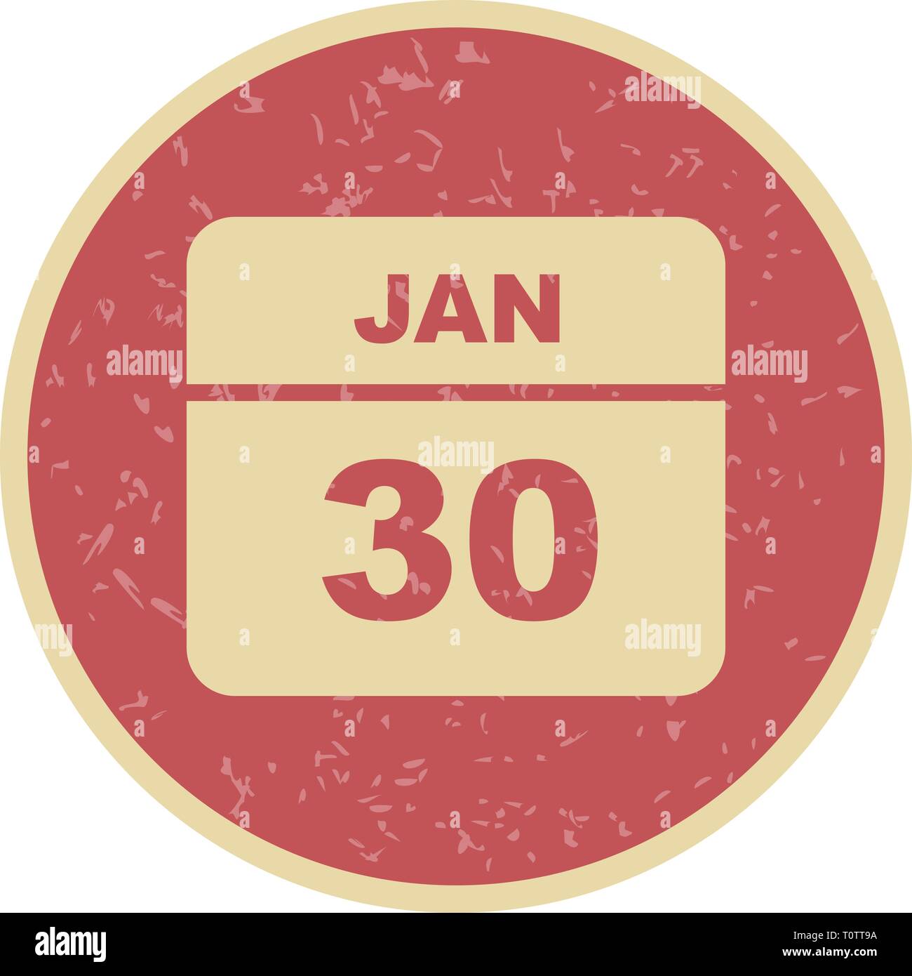 January 30th Date on a Single Day Calendar Stock Photo - Alamy