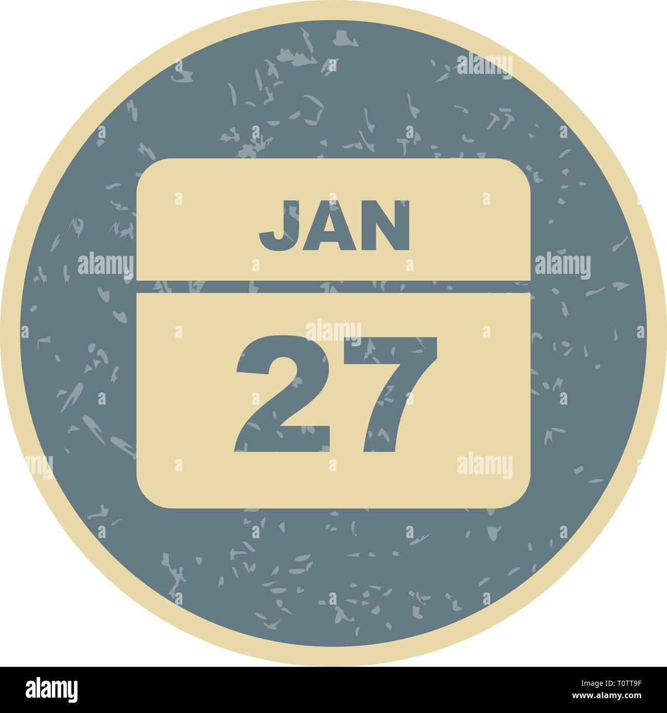 January 27th Date on a Single Day Calendar Stock Photo - Alamy
