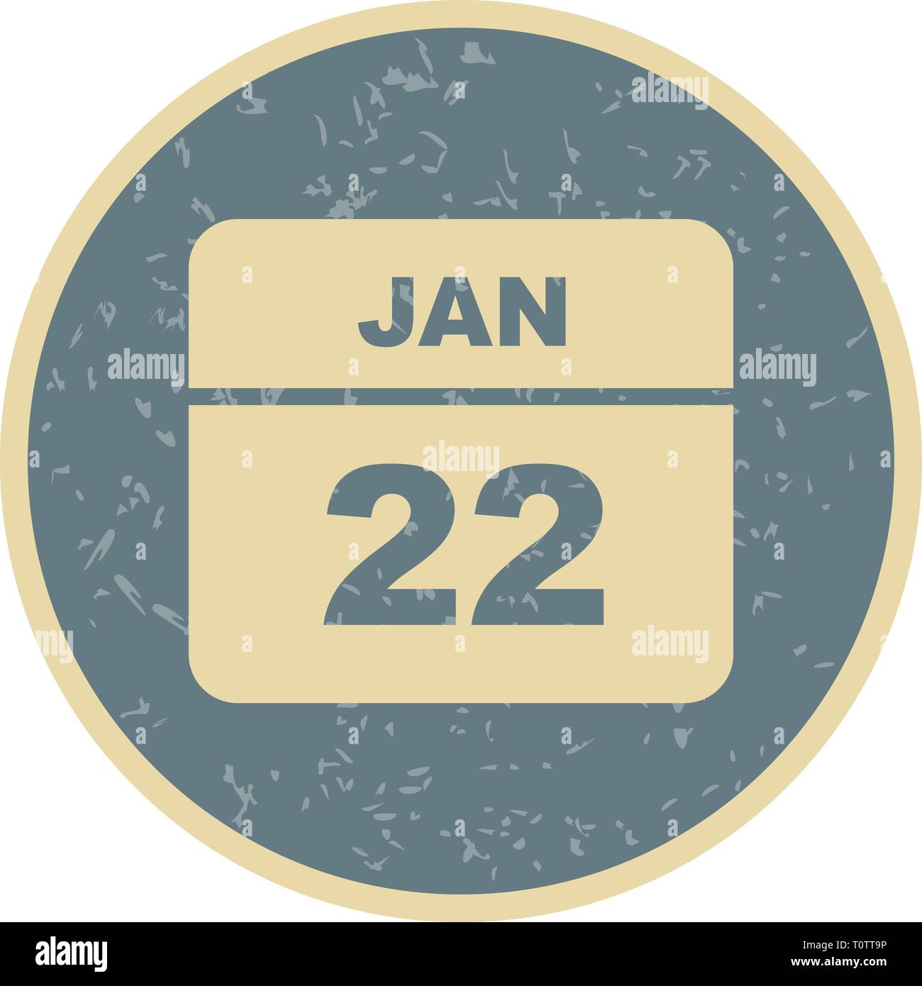 January 22nd Date on a Single Day Calendar Stock Photo - Alamy
