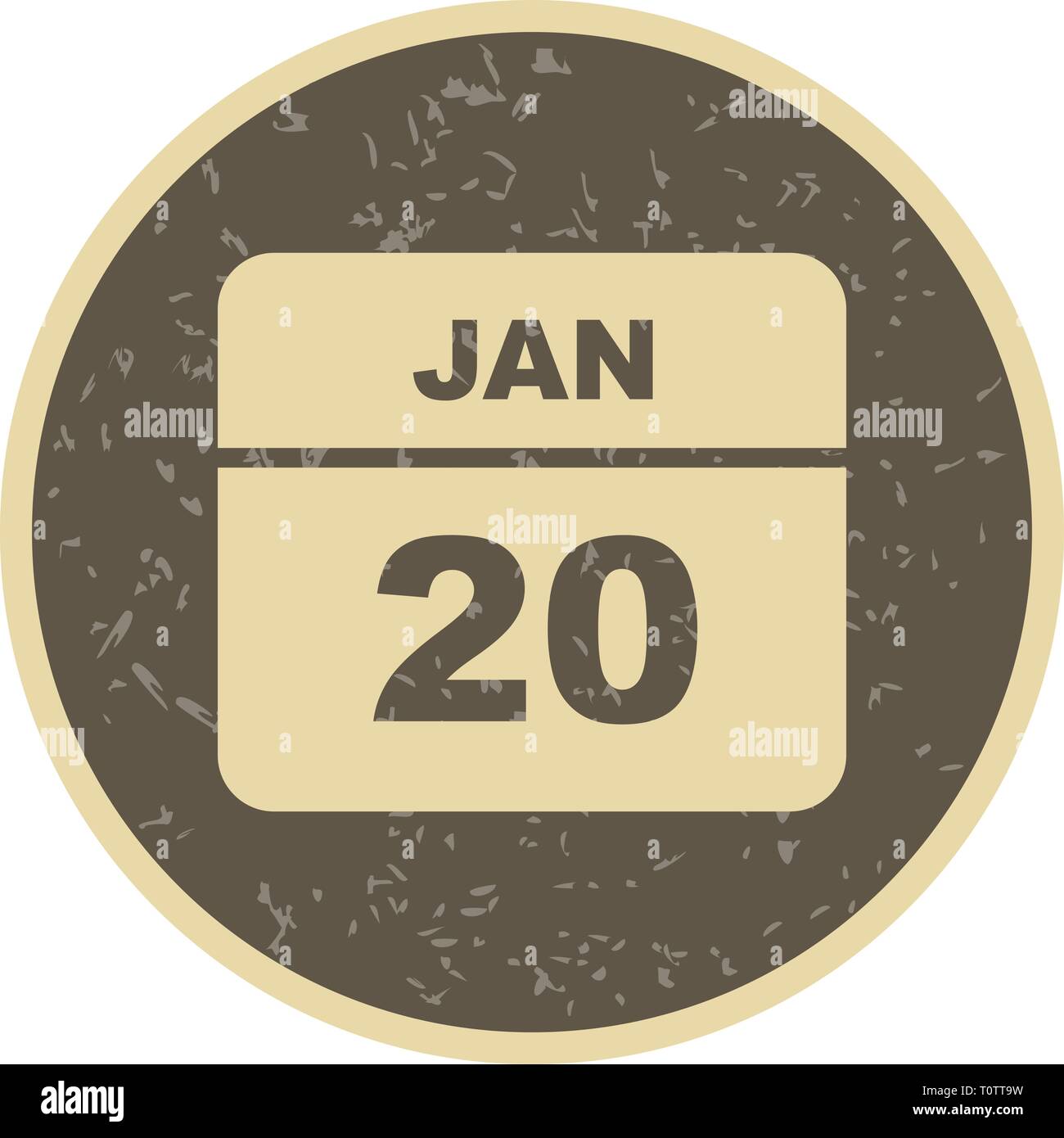 January 20th Date on a Single Day Calendar Stock Photo - Alamy