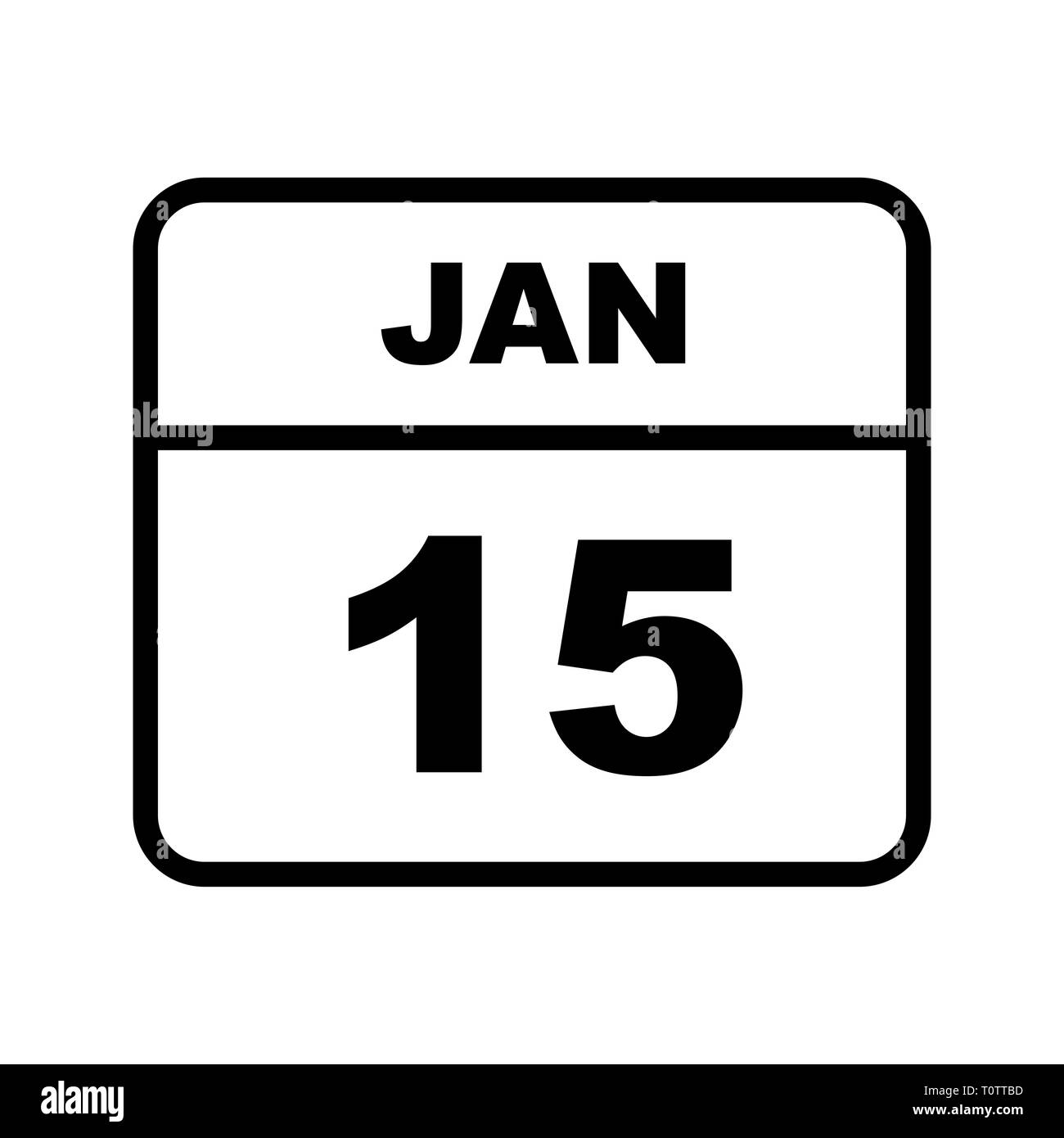 January 15th date 15 january Black and White Stock Photos & Images - Alamy