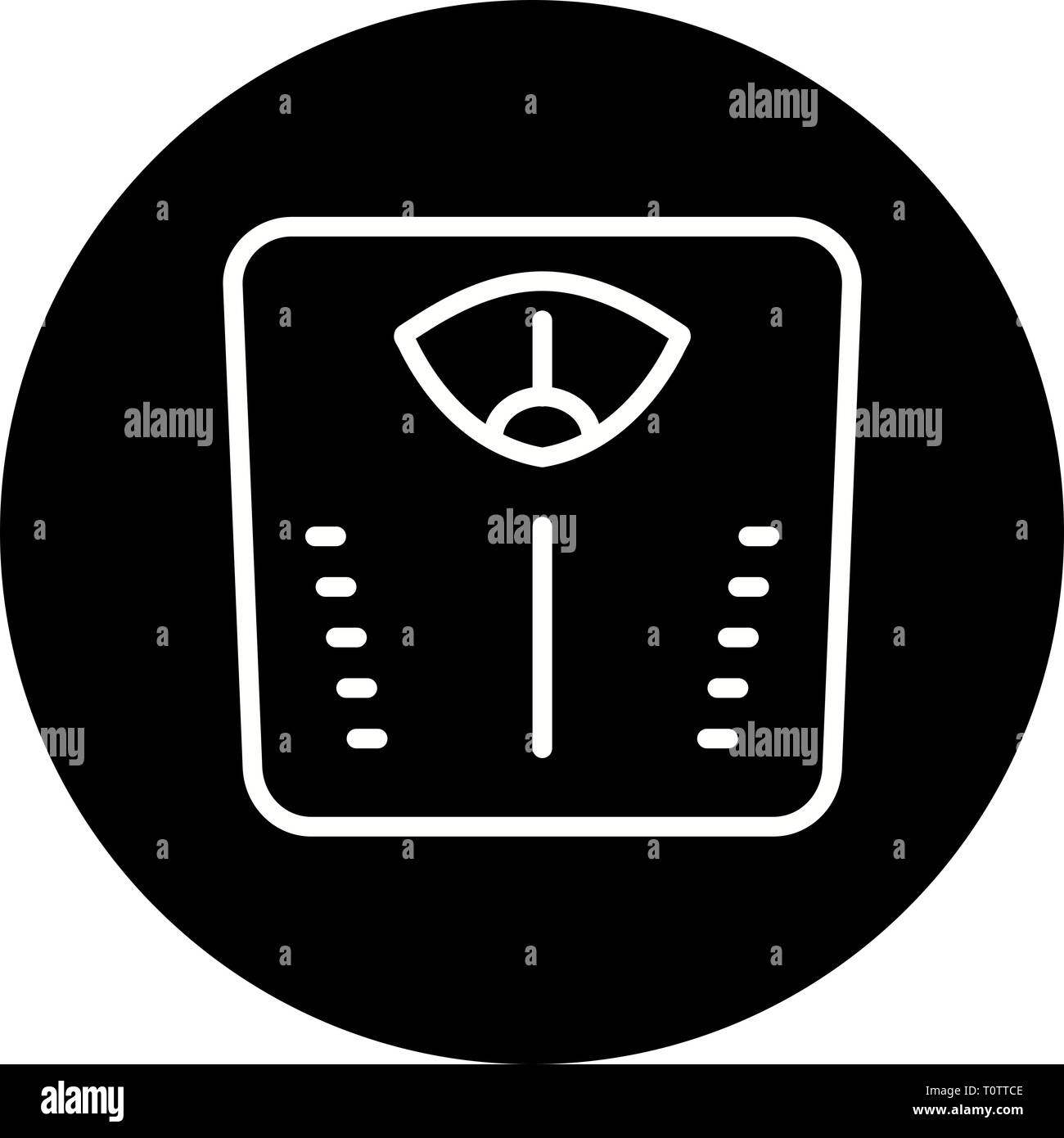 Weight machine icon Black and White Stock Photos & Images - Alamy