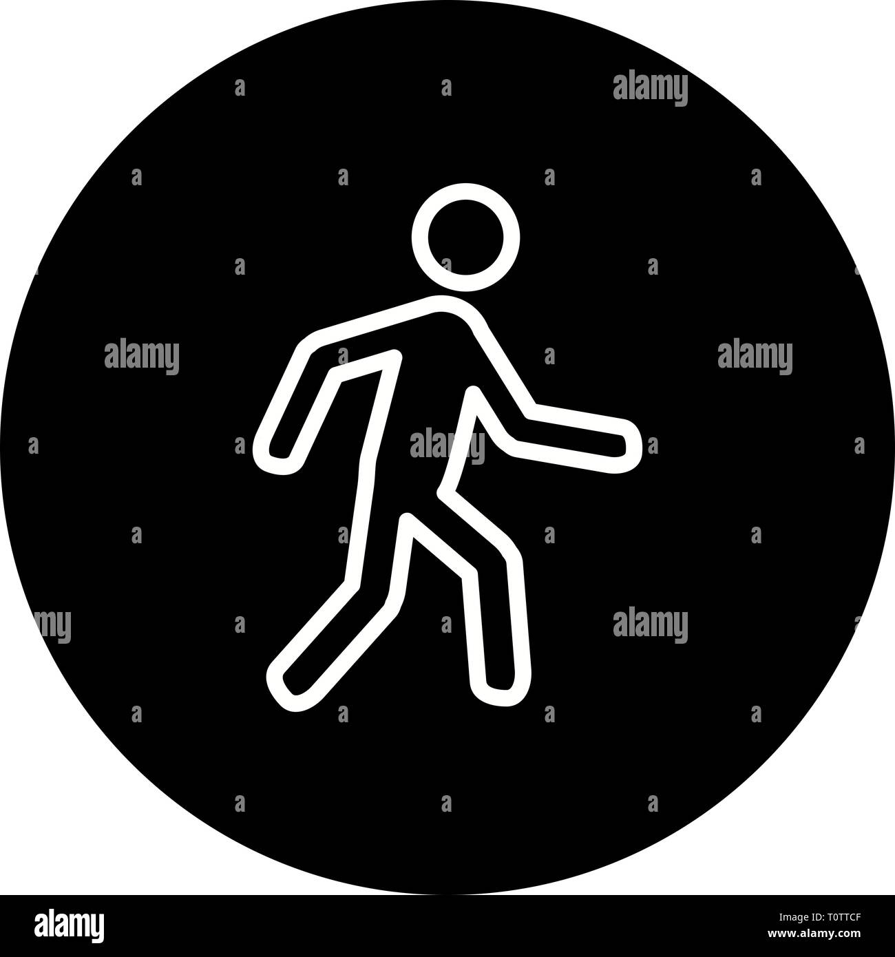 Illustration Walking Icon Stock Photo - Alamy