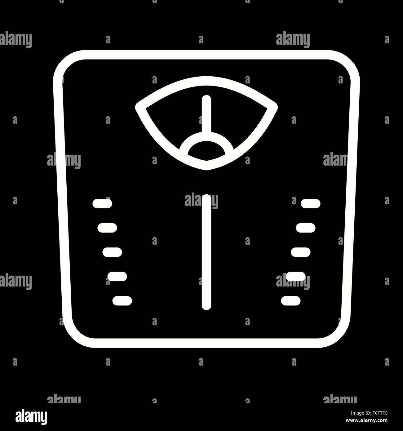 Weight machine icon Black and White Stock Photos & Images - Alamy