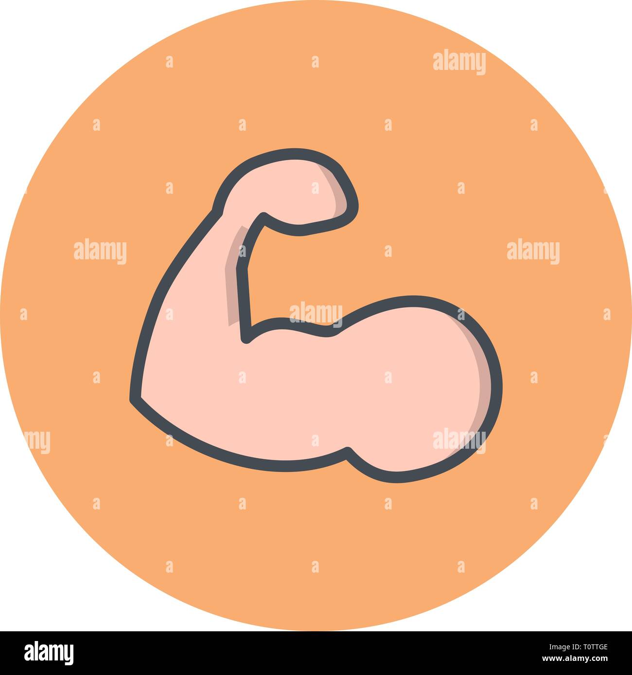 Illustration Body Building Icon Stock Photo - Alamy