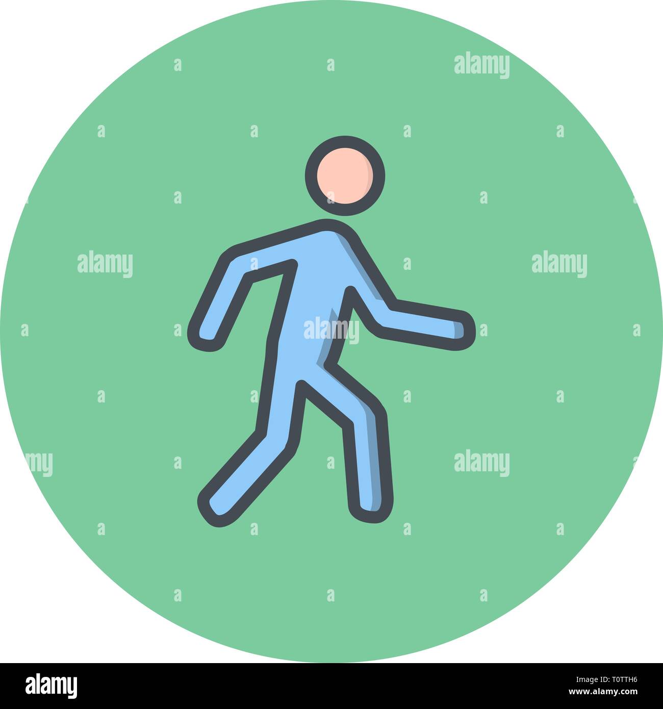 Illustration Walking Icon Stock Photo - Alamy