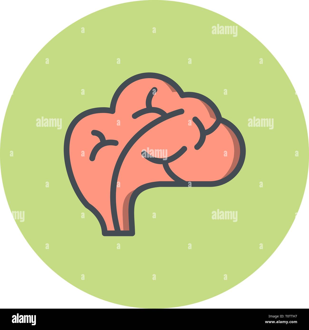 Illustration Brain Icon Stock Photo - Alamy