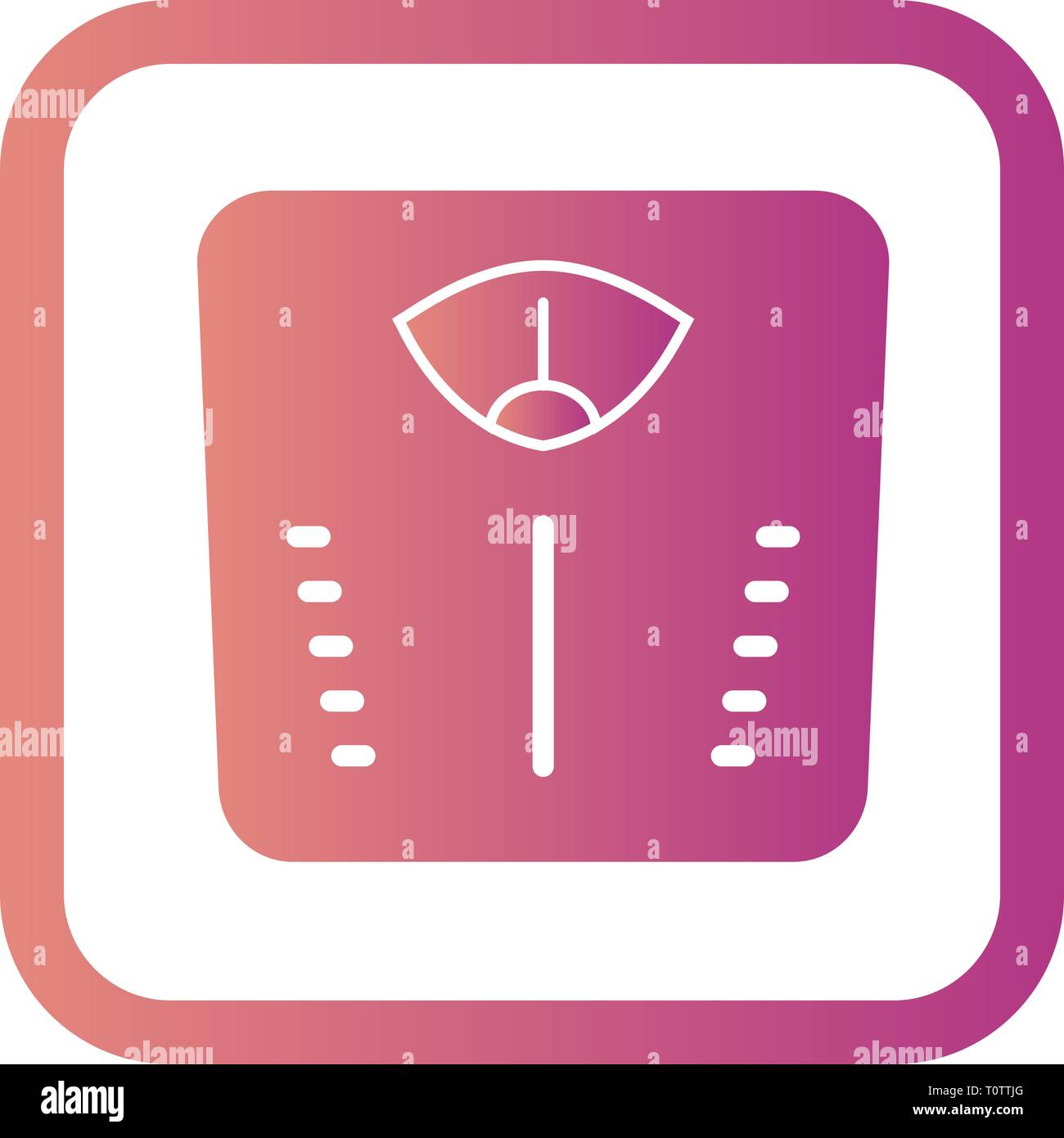 Illustration Weight Machine Icon Stock Photo - Alamy