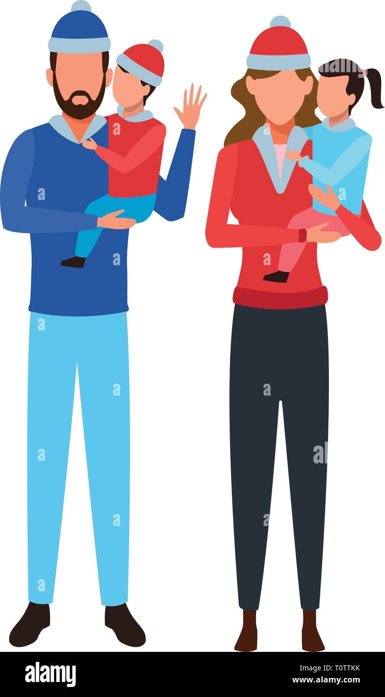 family avatars cartoon character Stock Vector Image & Art - Alamy