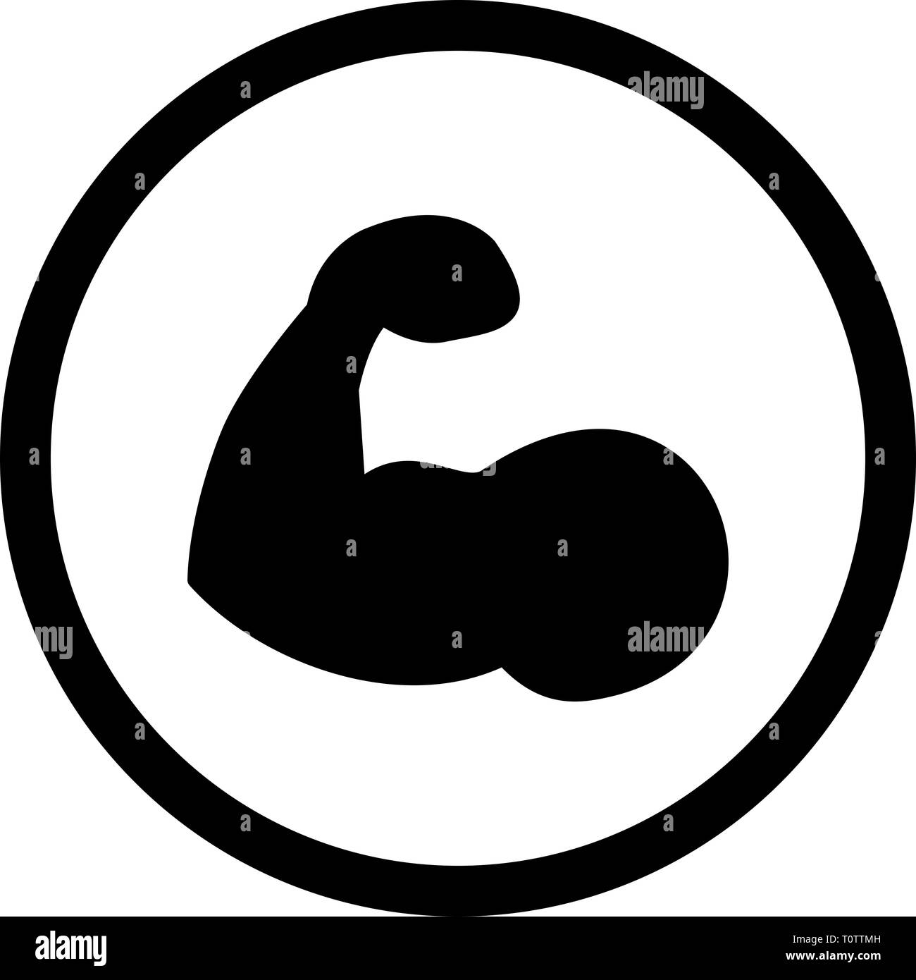 Illustration Body Building Icon Stock Photo - Alamy