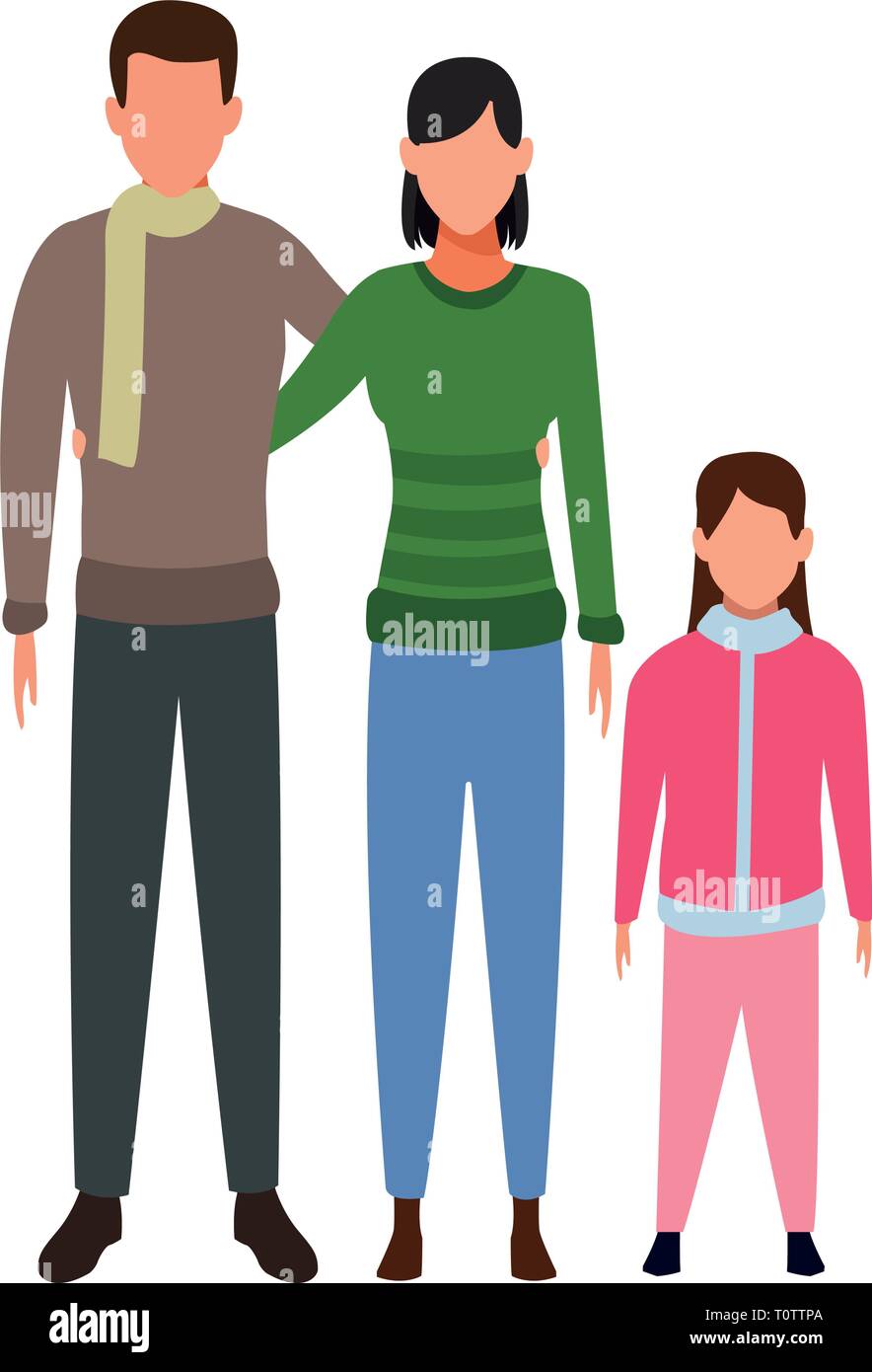 family avatars cartoon character Stock Vector Image & Art - Alamy