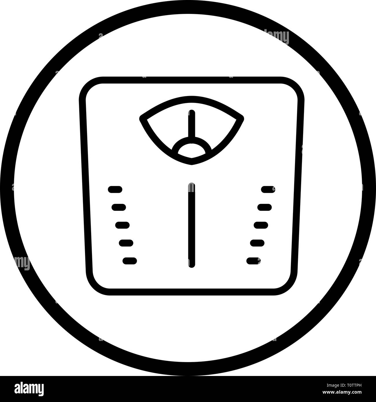 Illustration Weight Machine Icon Stock Photo - Alamy