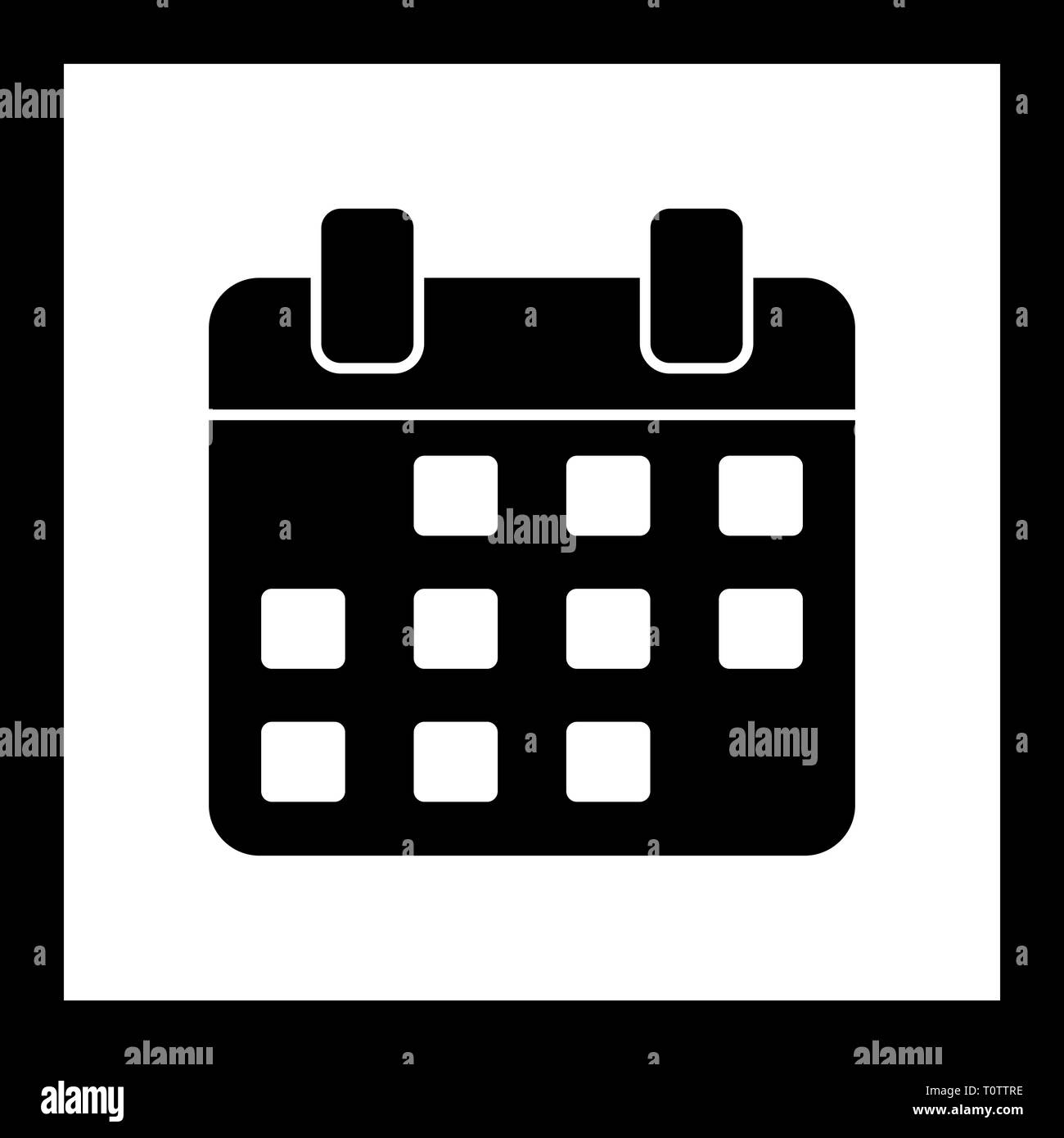 Illustration Calendar Icon Stock Photo - Alamy