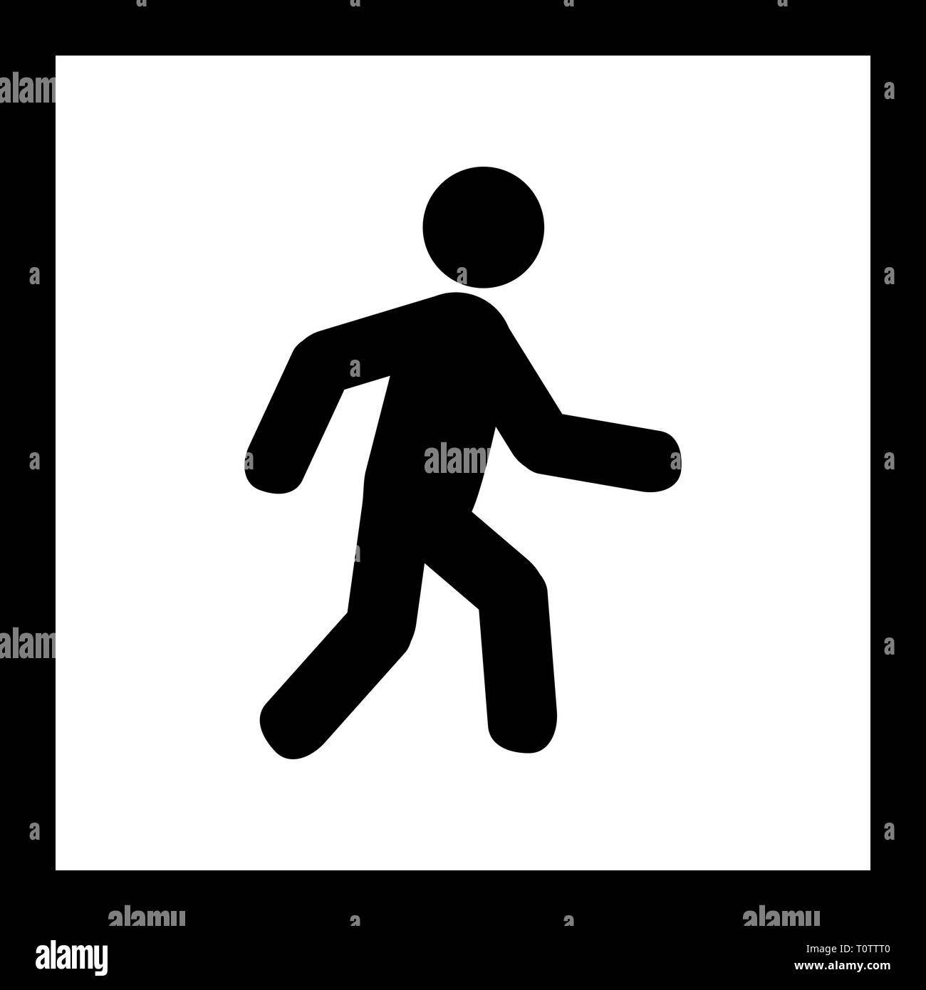 Illustration Walking Icon Stock Photo - Alamy