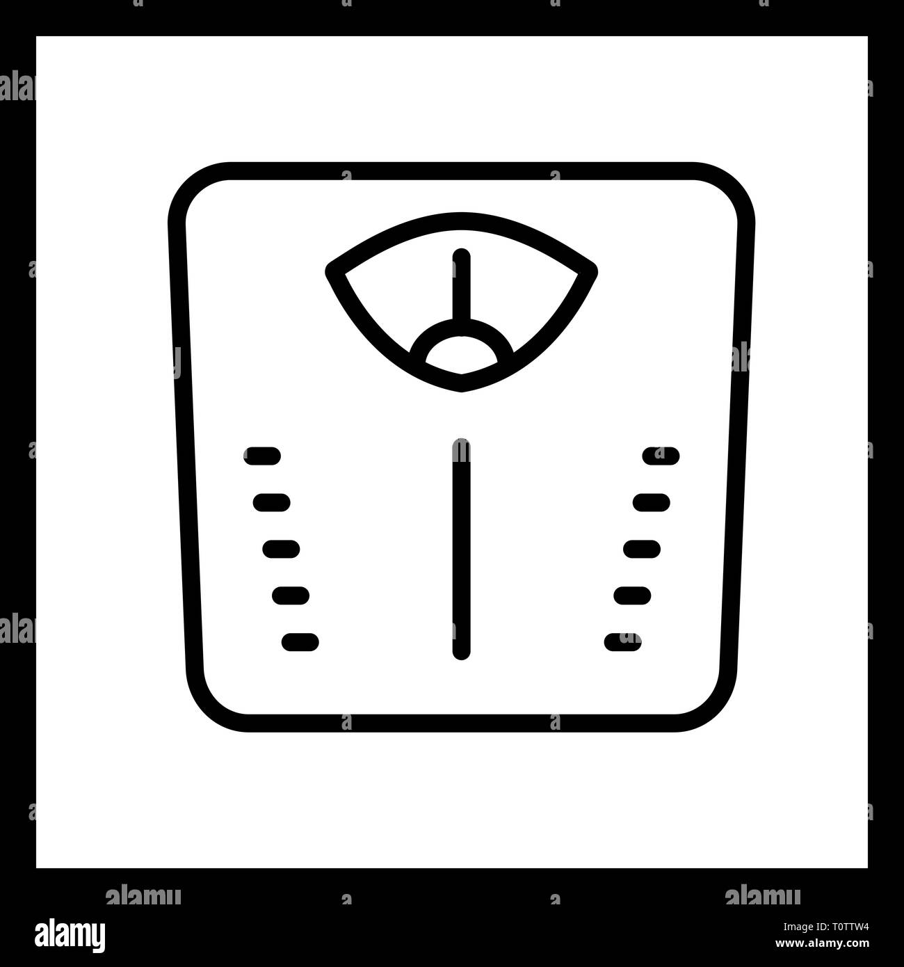 Illustration Weight Machine Icon Stock Photo - Alamy