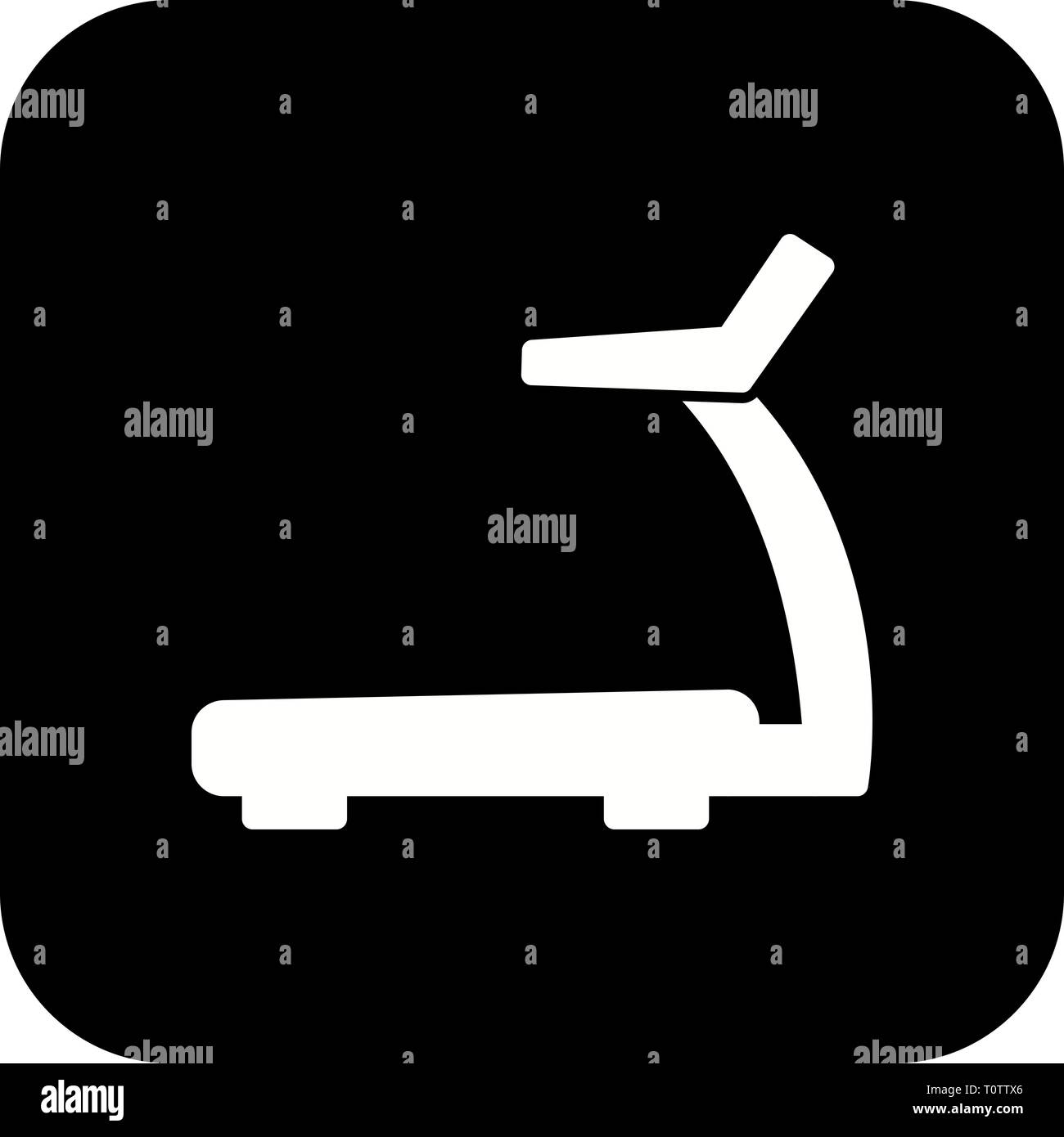 Illustration Treadmill Icon Stock Photo - Alamy