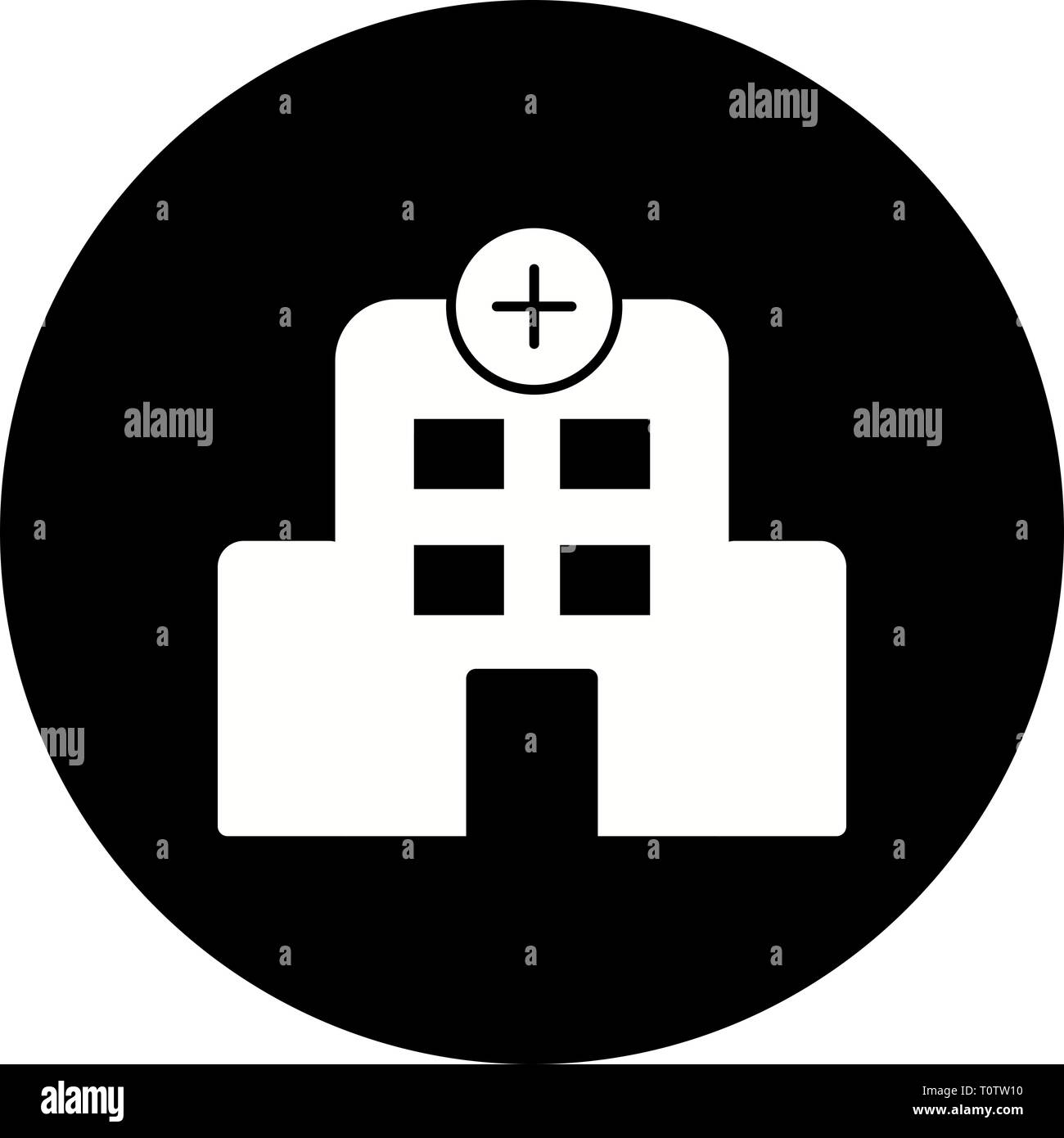Illustration Hospital Icon Stock Photo - Alamy