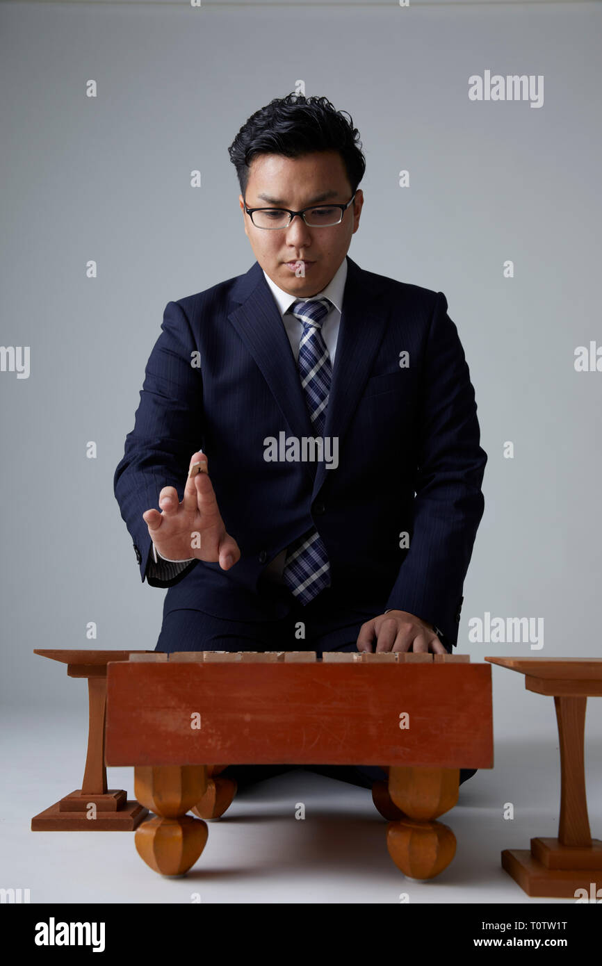Japanese shogi player Stock Photo - Alamy
