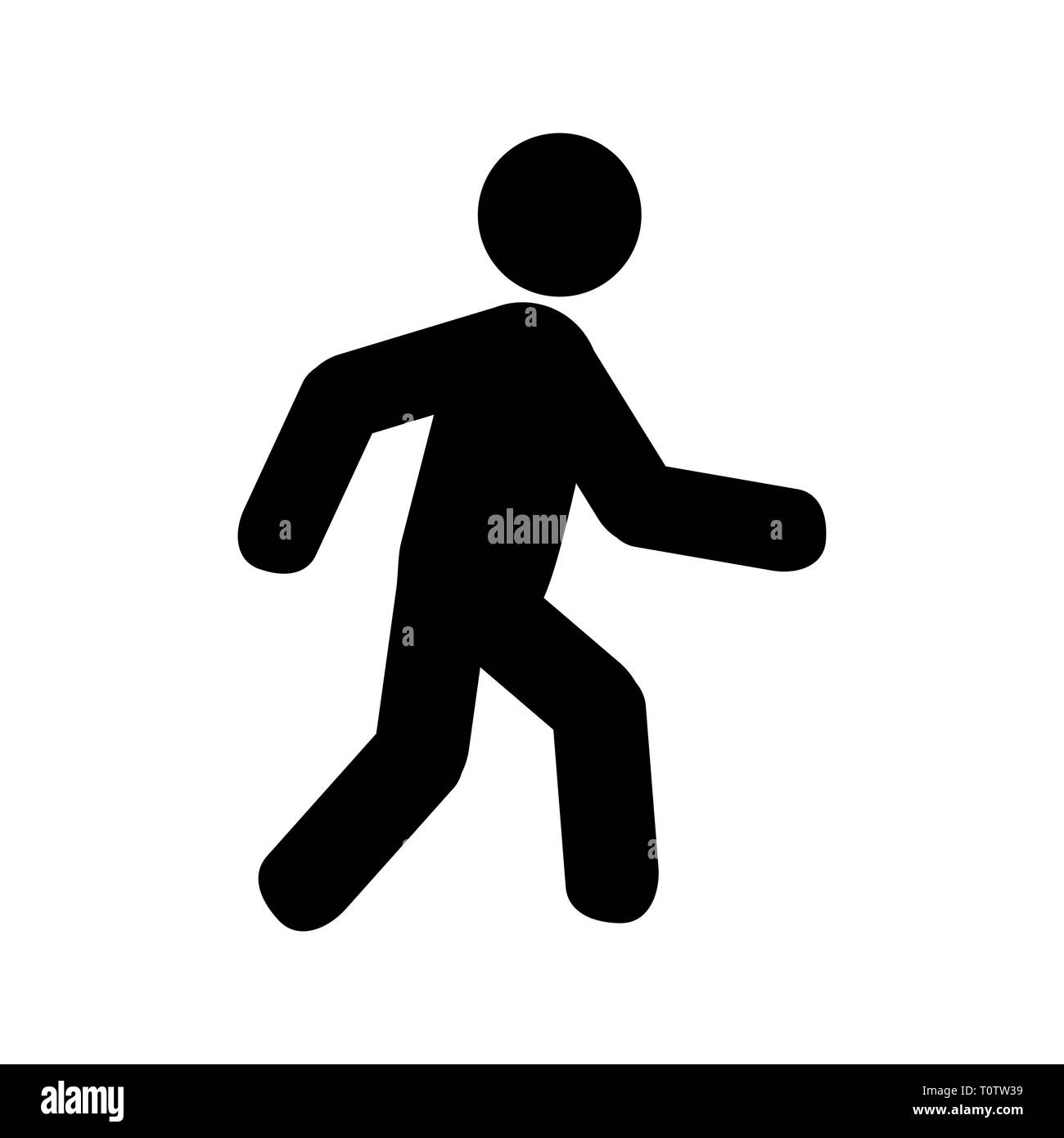 Illustration Walking Icon Stock Photo - Alamy