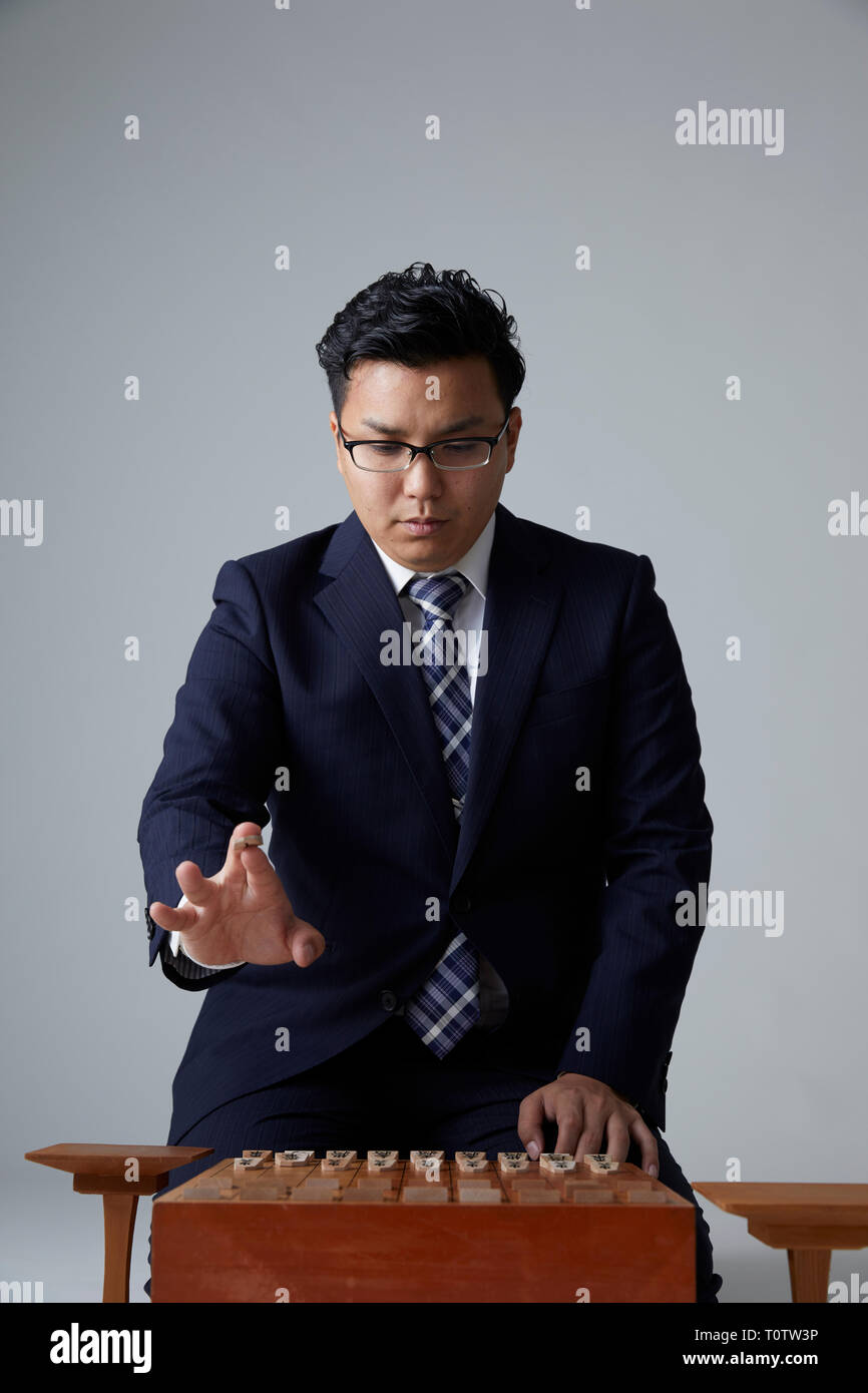 Japanese shogi player Stock Photo - Alamy