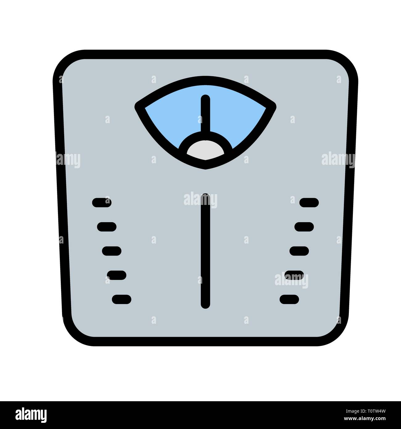 Illustration Weight Machine Icon Stock Photo - Alamy
