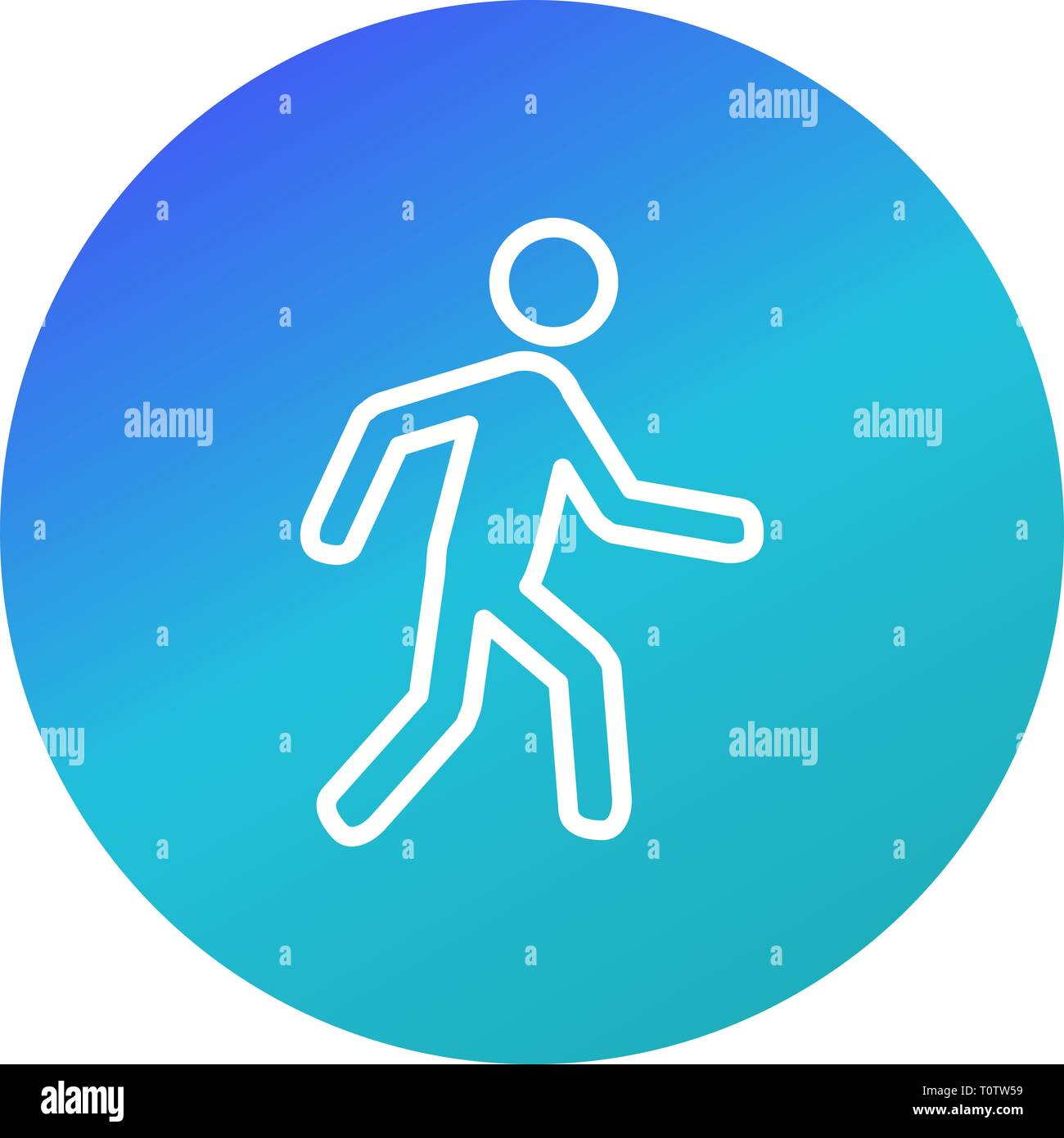 Illustration Walking Icon Stock Photo - Alamy