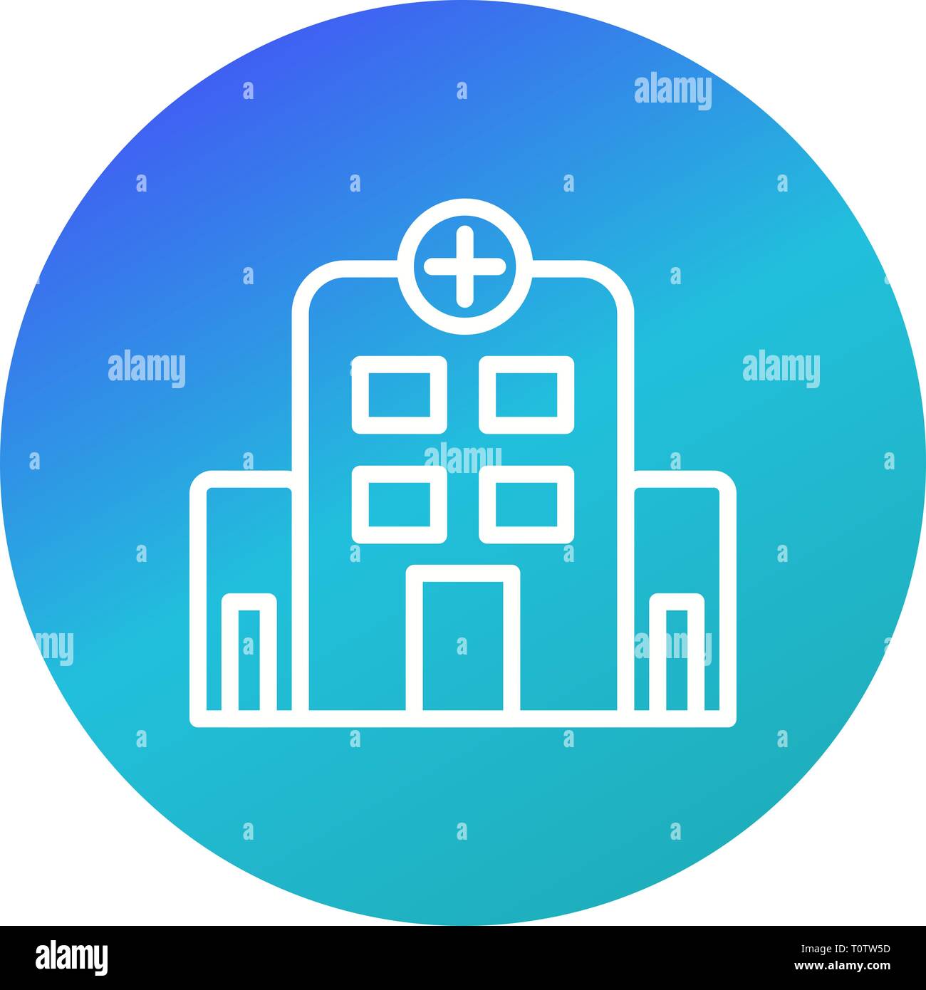 Illustration Hospital Icon Stock Photo - Alamy