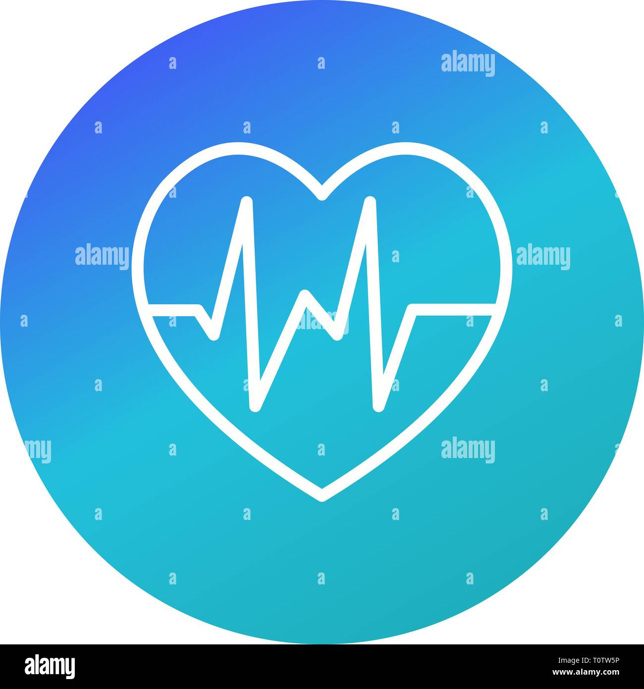 Illustration Heart Beat Icon Stock Photo - Alamy