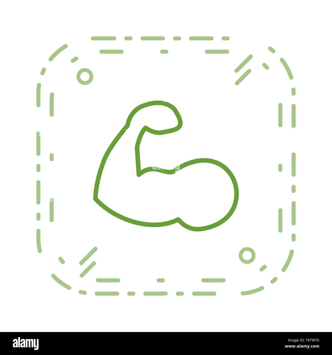 Illustration Body Building Icon Stock Photo - Alamy