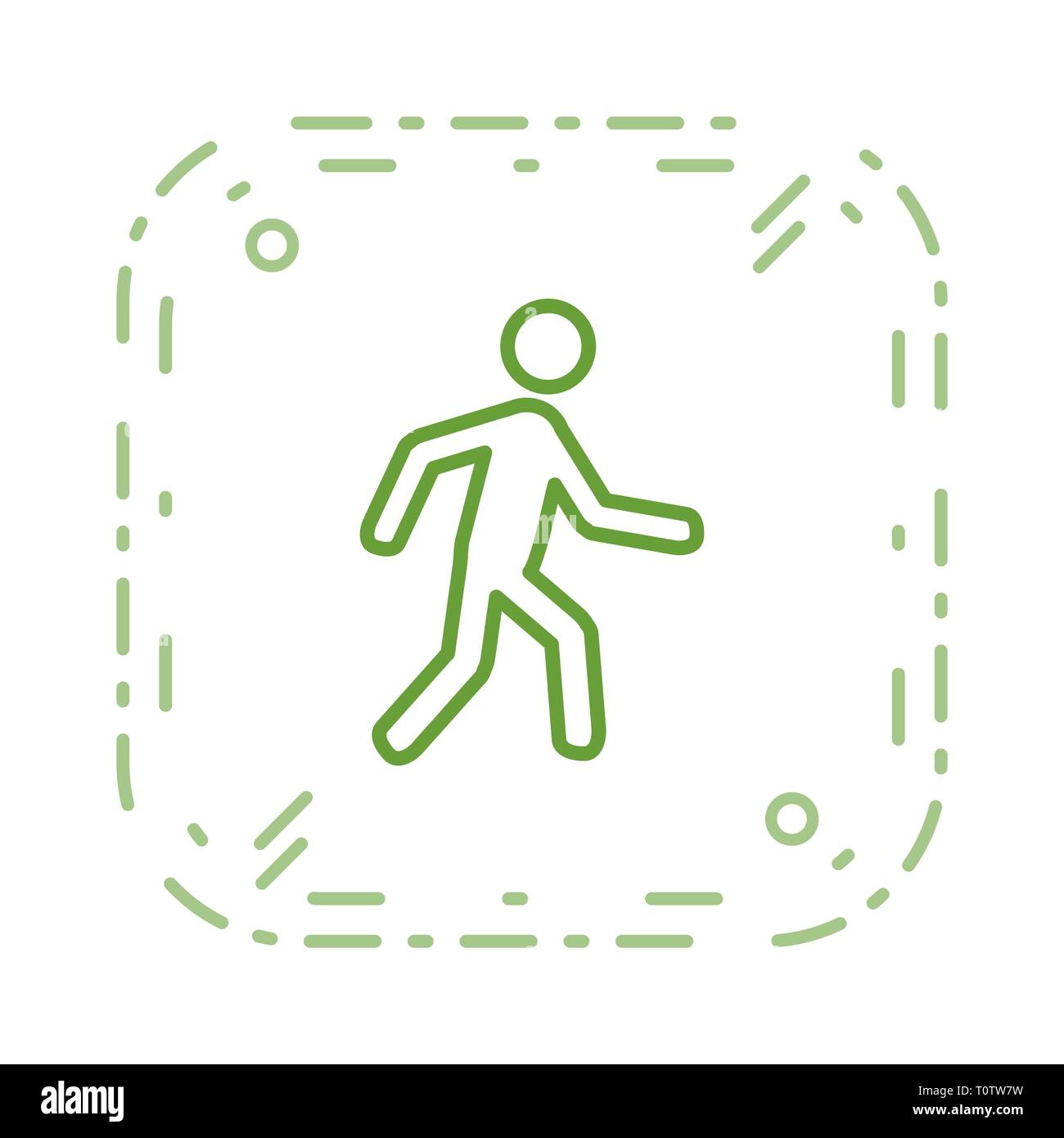 Illustration Walking Icon Stock Photo - Alamy