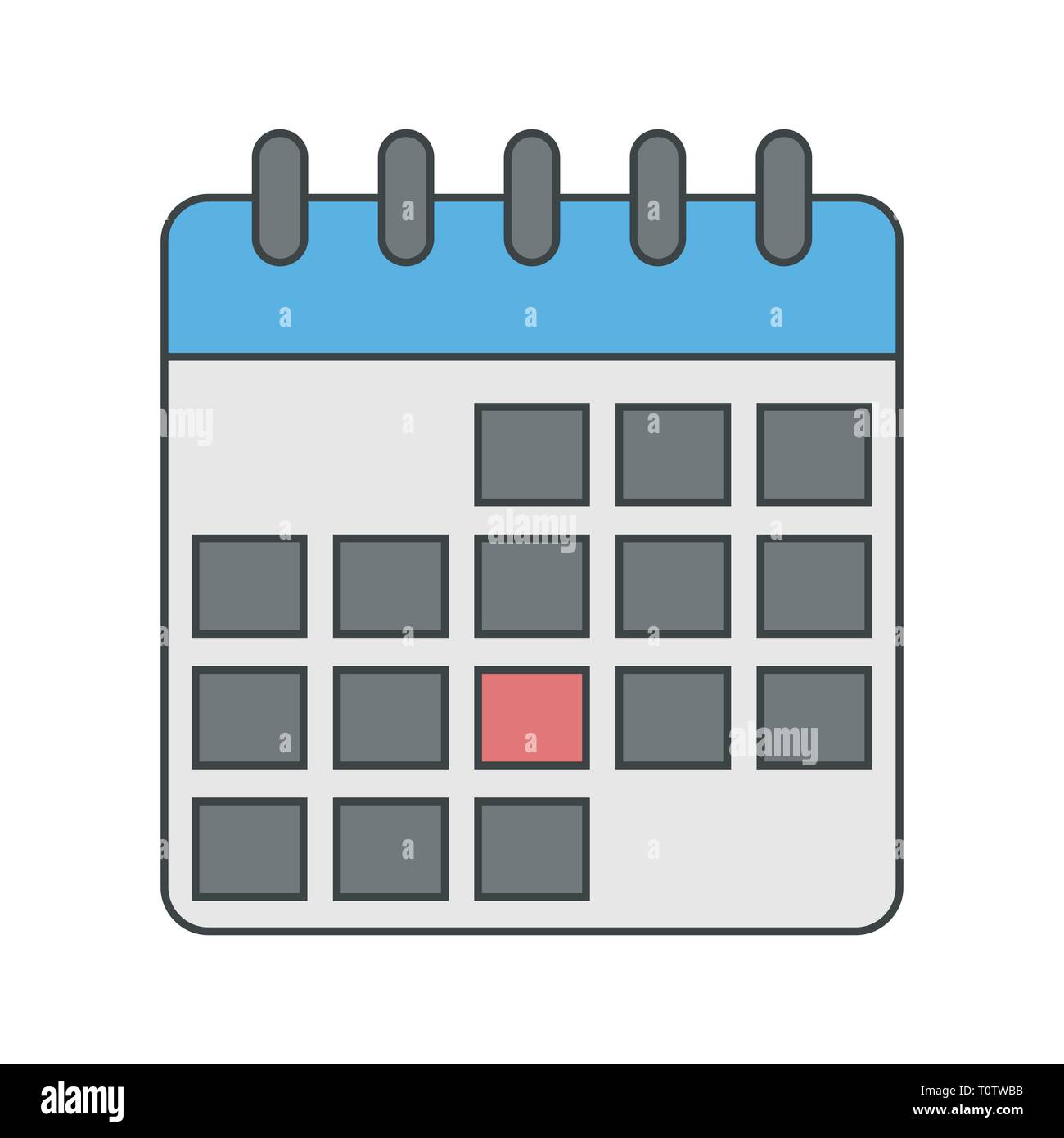 Illustration Calendar Icon Stock Photo - Alamy