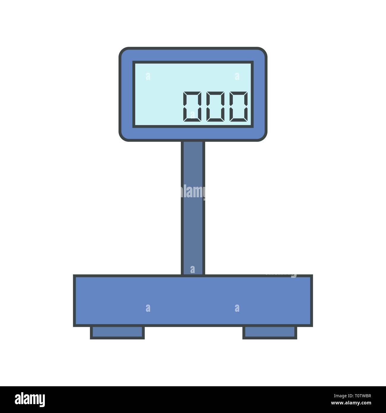Illustration Weight Machine Icon Stock Photo - Alamy