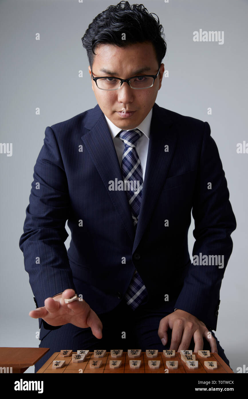Japanese shogi player Stock Photo - Alamy