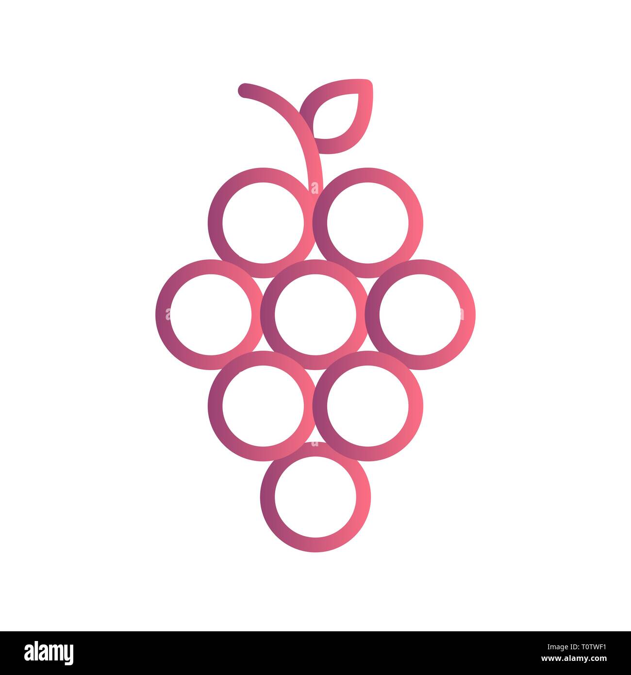 Illustration Grapes Icon Stock Photo - Alamy