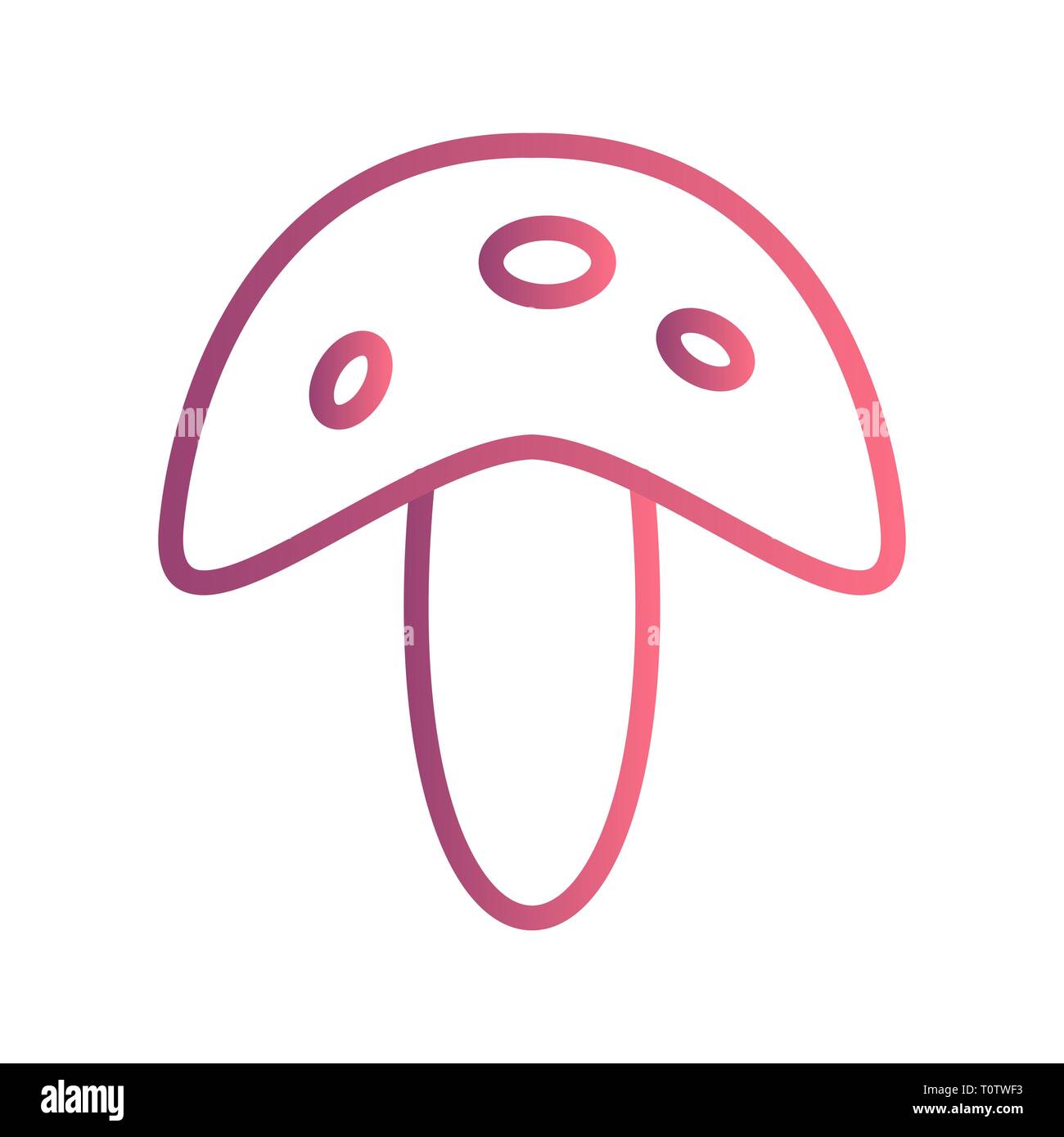 Illustration Mushroom Icon Stock Photo - Alamy
