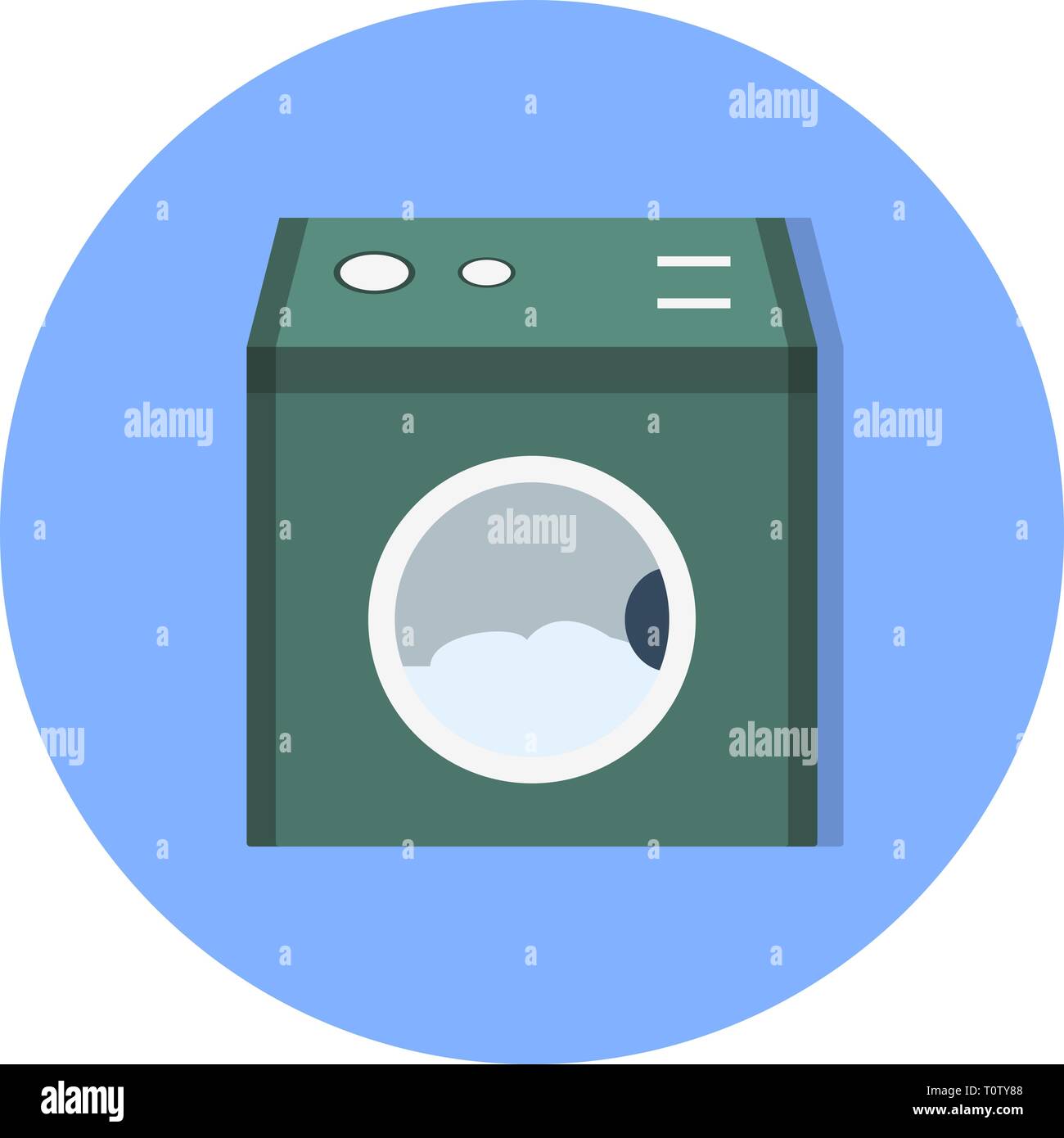 Illustration Washing Machine Icon Stock Photo - Alamy