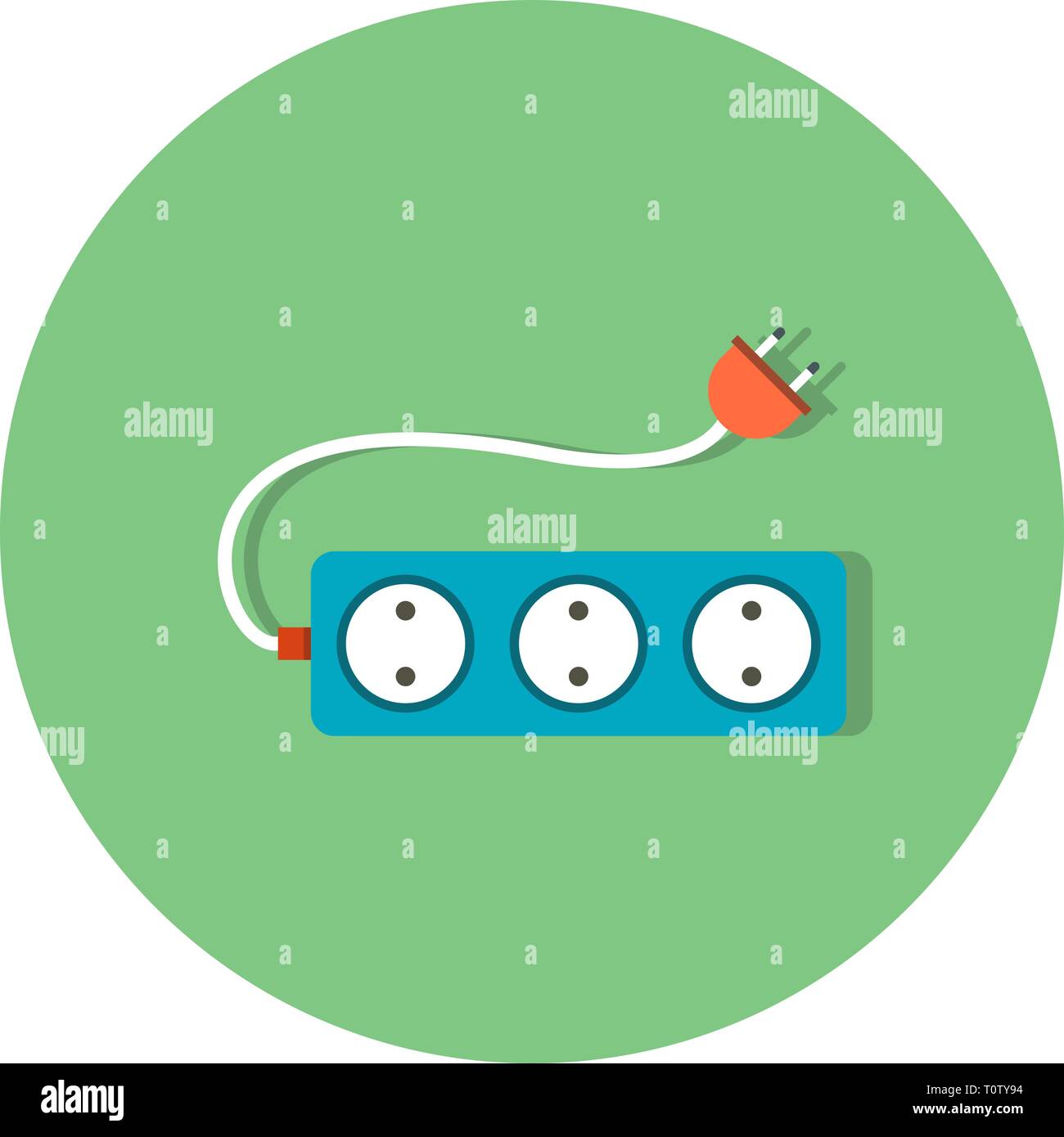 Illustration Extension Cable Icon Stock Photo - Alamy