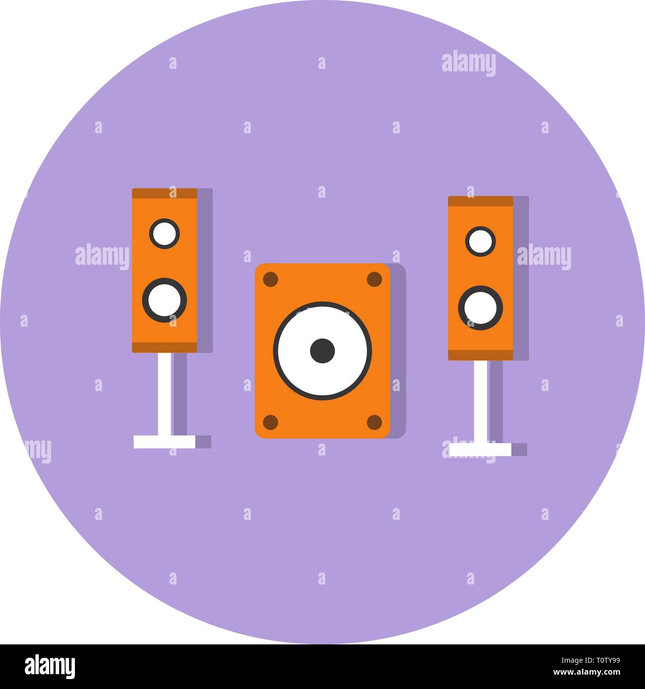 Illustration Music System Icon Stock Photo - Alamy