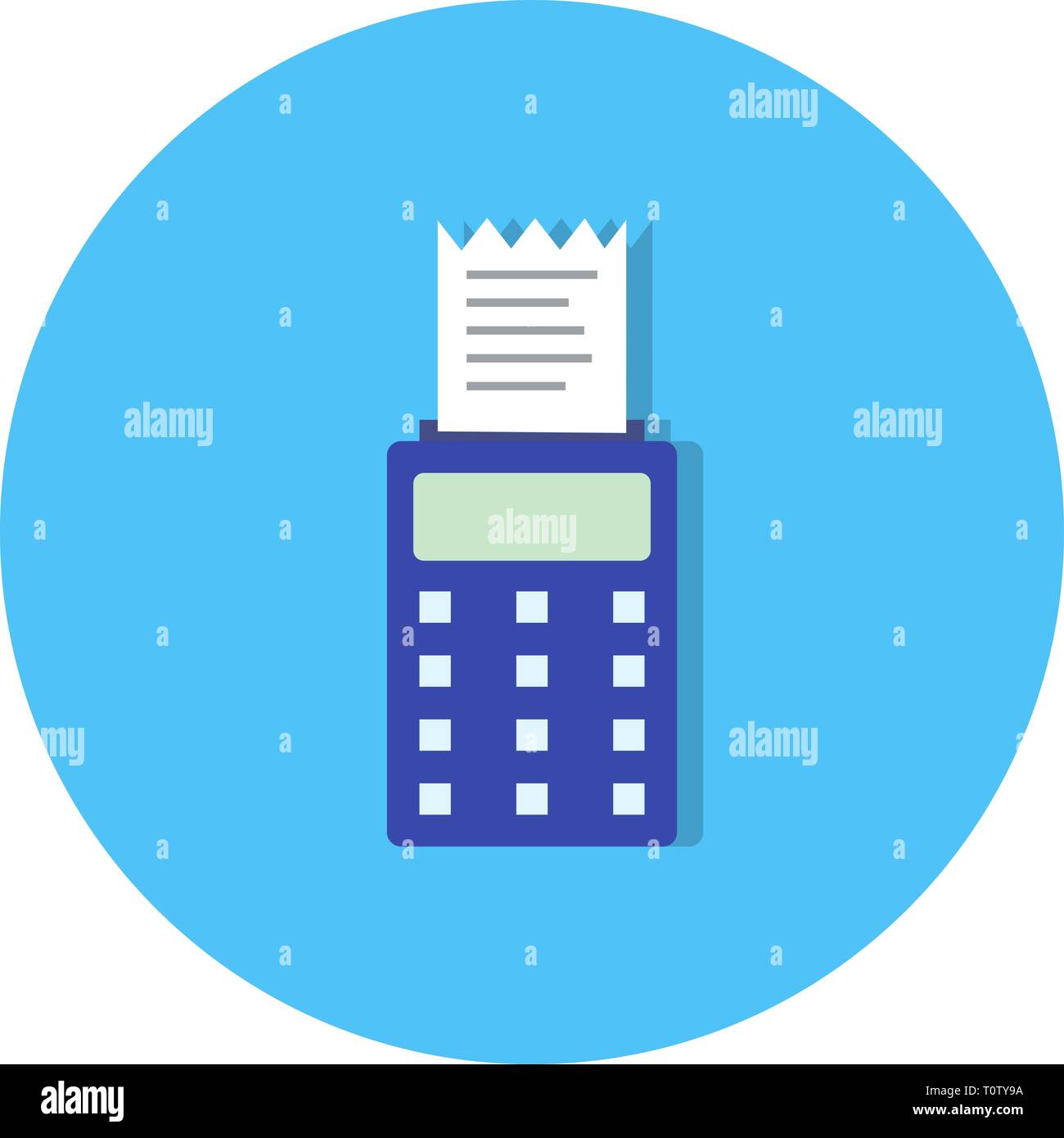 Illustration Billing Machine Icon Stock Photo - Alamy