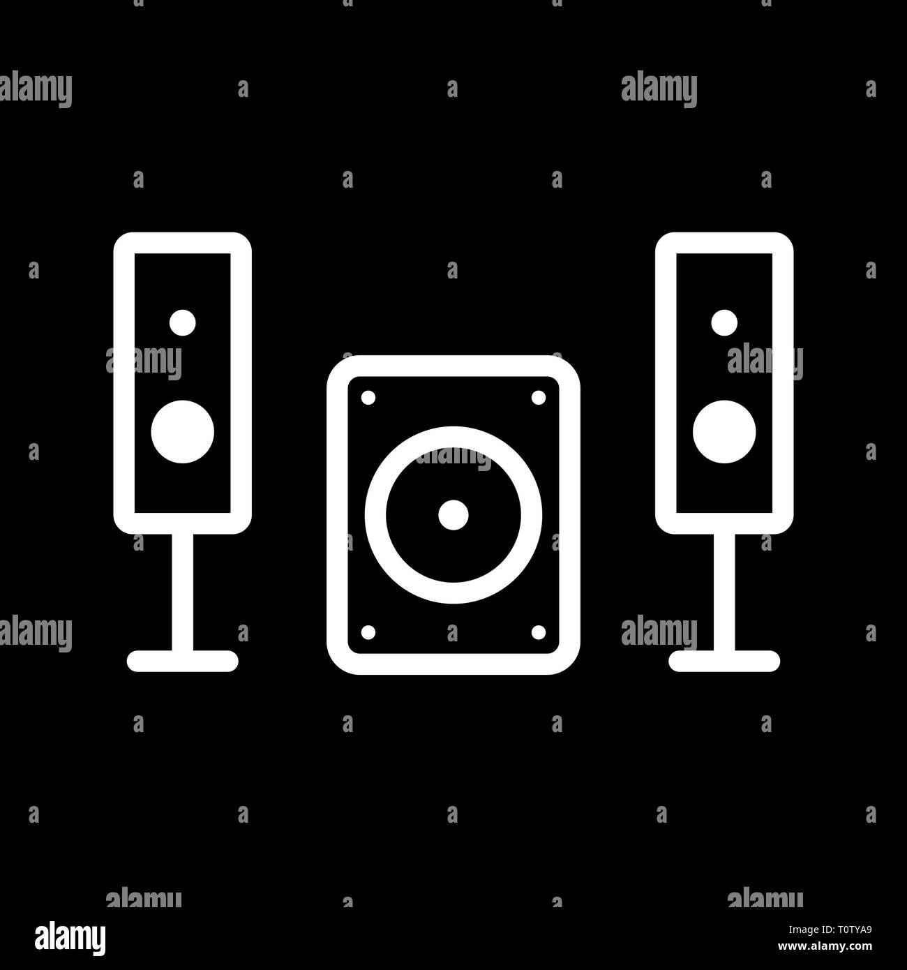 Illustration Music System Icon Stock Photo - Alamy