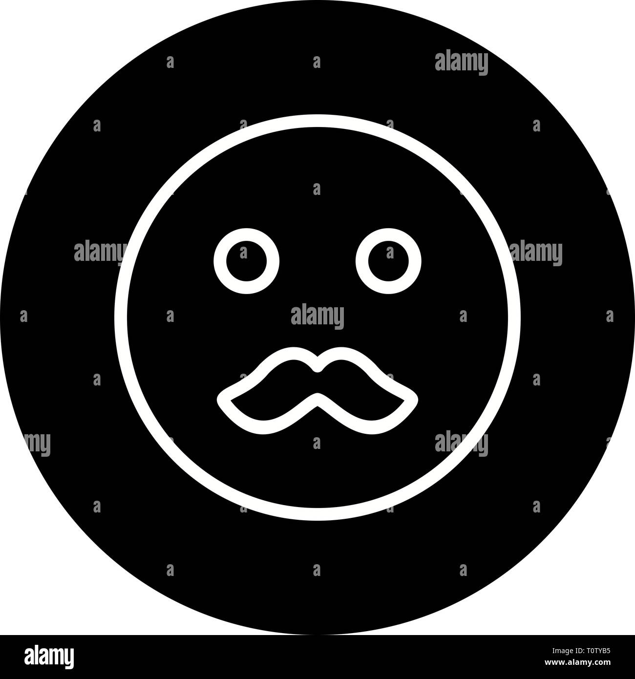 Illustration Moustache Emoji Icon Stock Photo - Alamy
