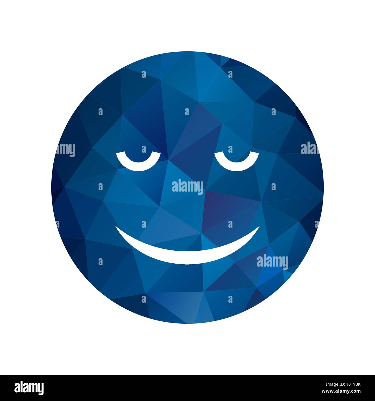 Illustration Calm Emoji Icon Stock Photo - Alamy